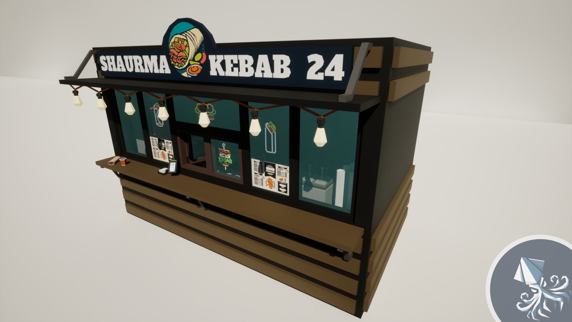 poly shawarma shop in Props - UE Marketplace