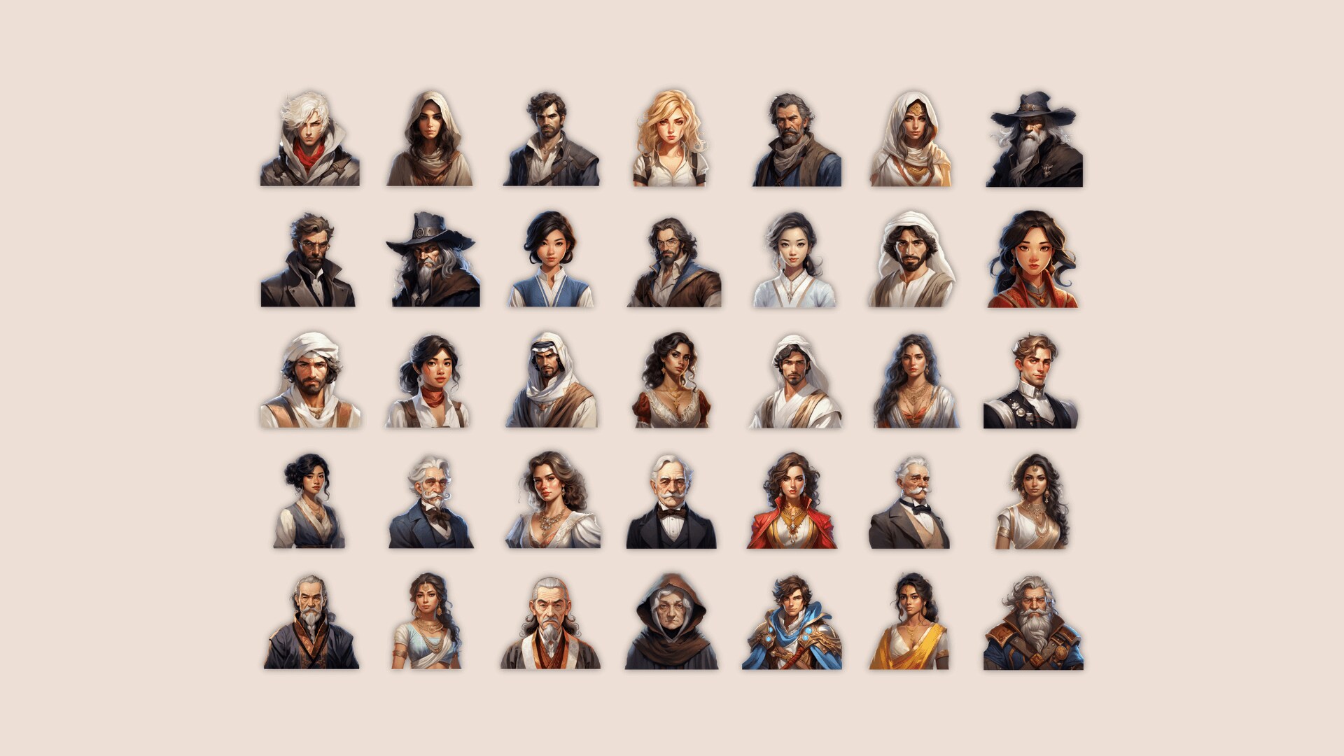 Fantasy NPC Portraits Mega Pack - 435 PNG Characters for RPG Games in ...
