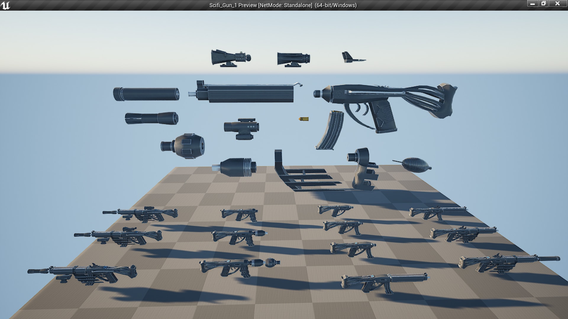 Modular Scifi Gun in Props - UE Marketplace