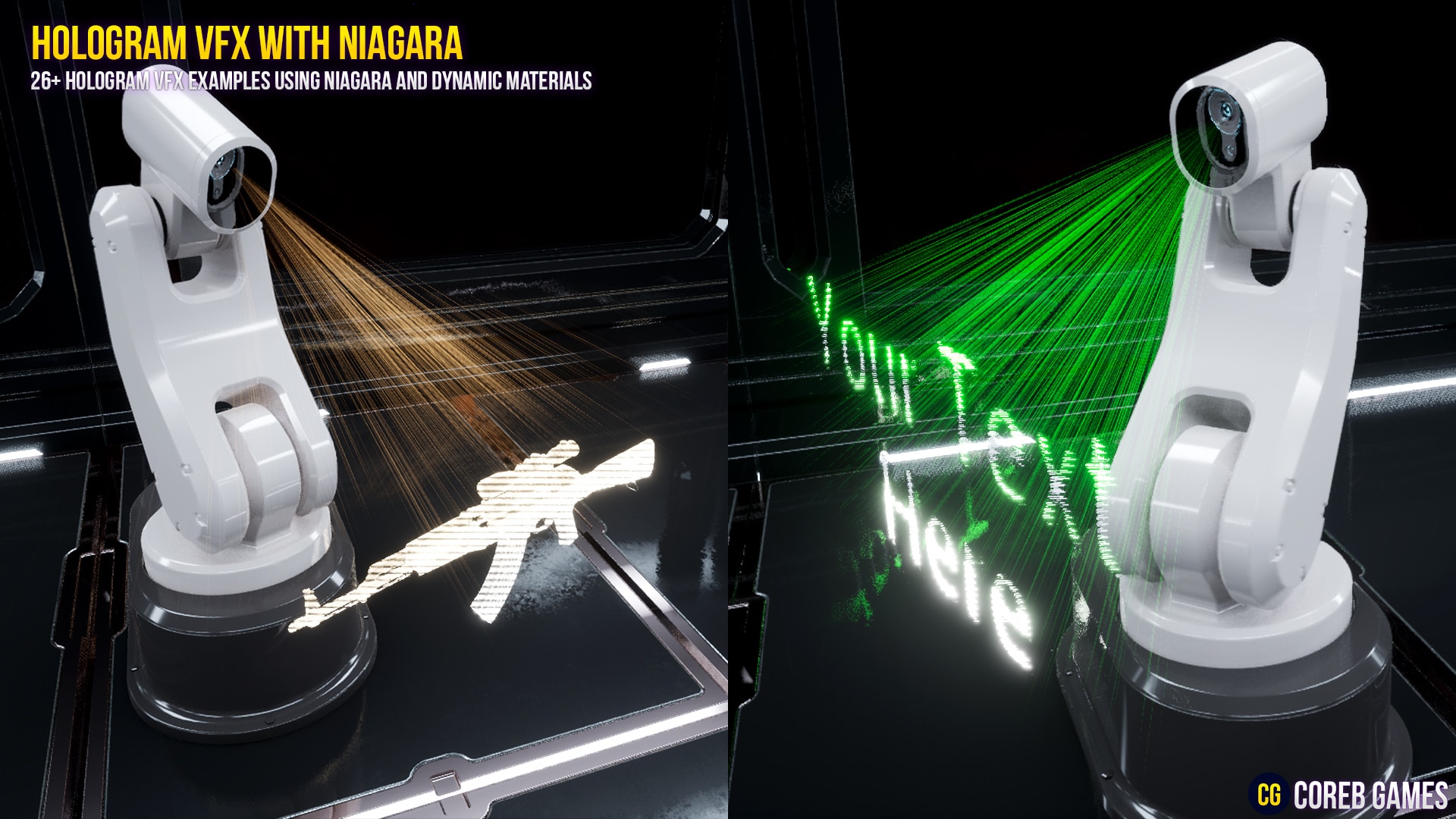 HOLOGRAM VFX With Niagara 2 - Unreal Engine Asset HOLOGRAM VFX With Niagara 2 - Unreal Engine Asset