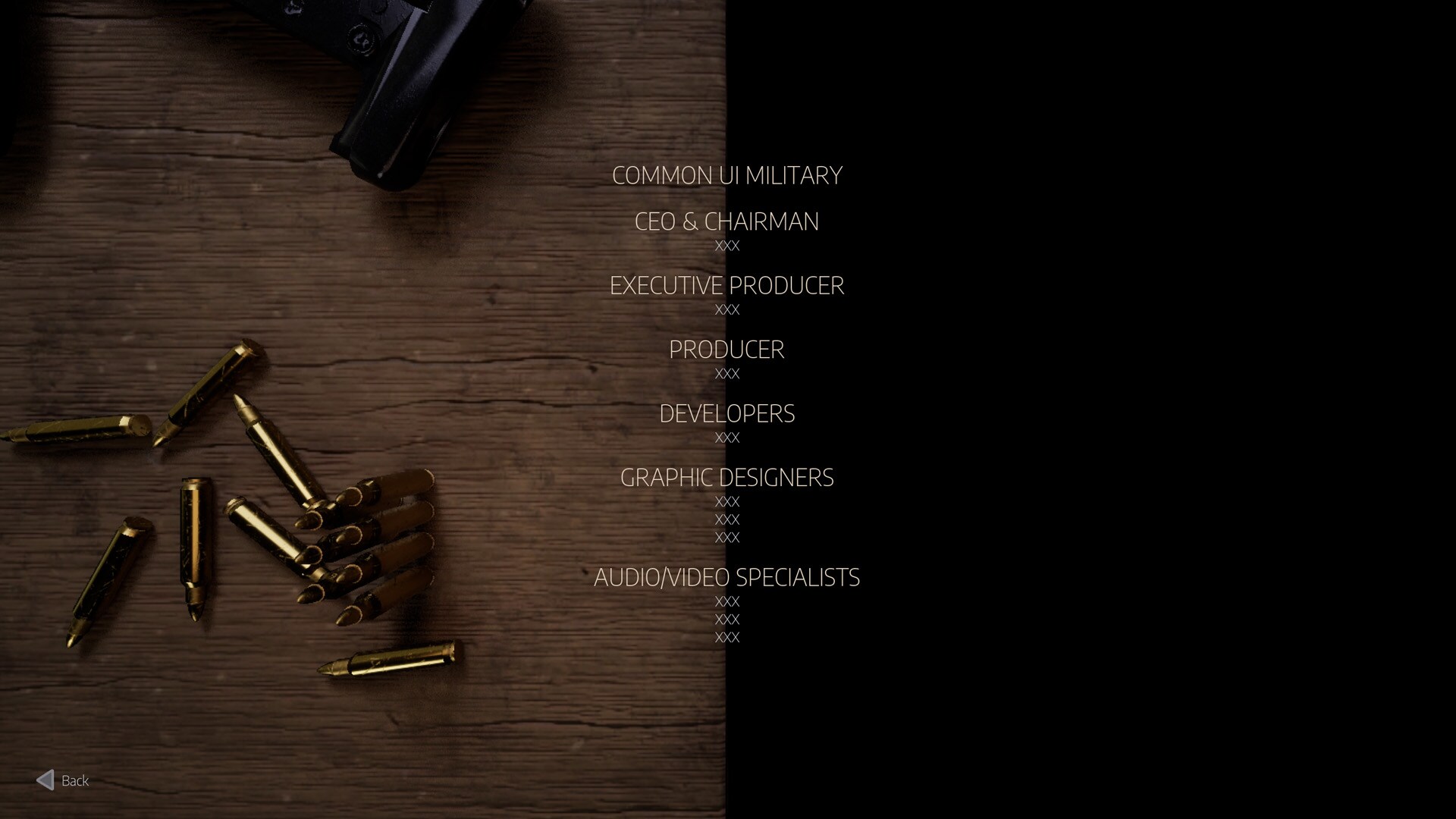 Game Main Menu - 3D UI - Gamepad - Common UI - Military Theme：ブループリント - UE マーケットプレイス