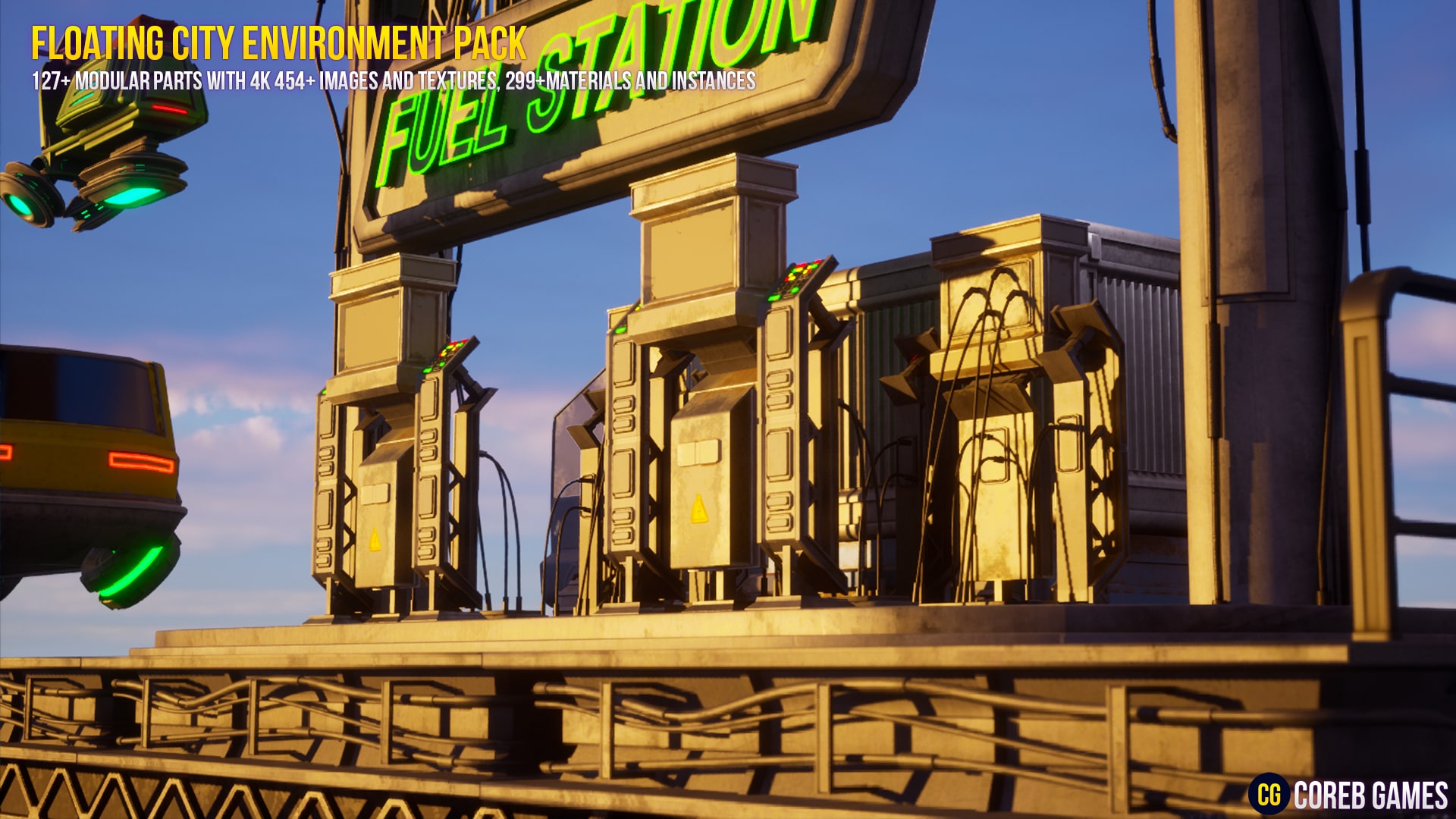 在环境创建的Floating City Environment Pack - 虚幻引擎商城