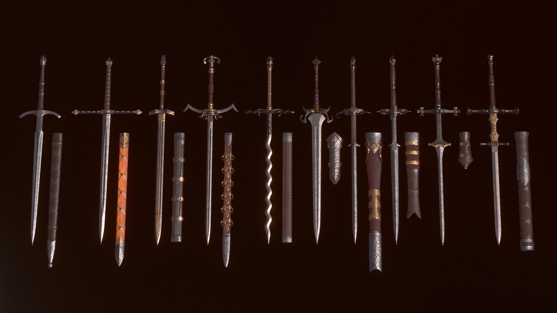 Modular two hand swords set part 1 in Weapons - UE Marketplace