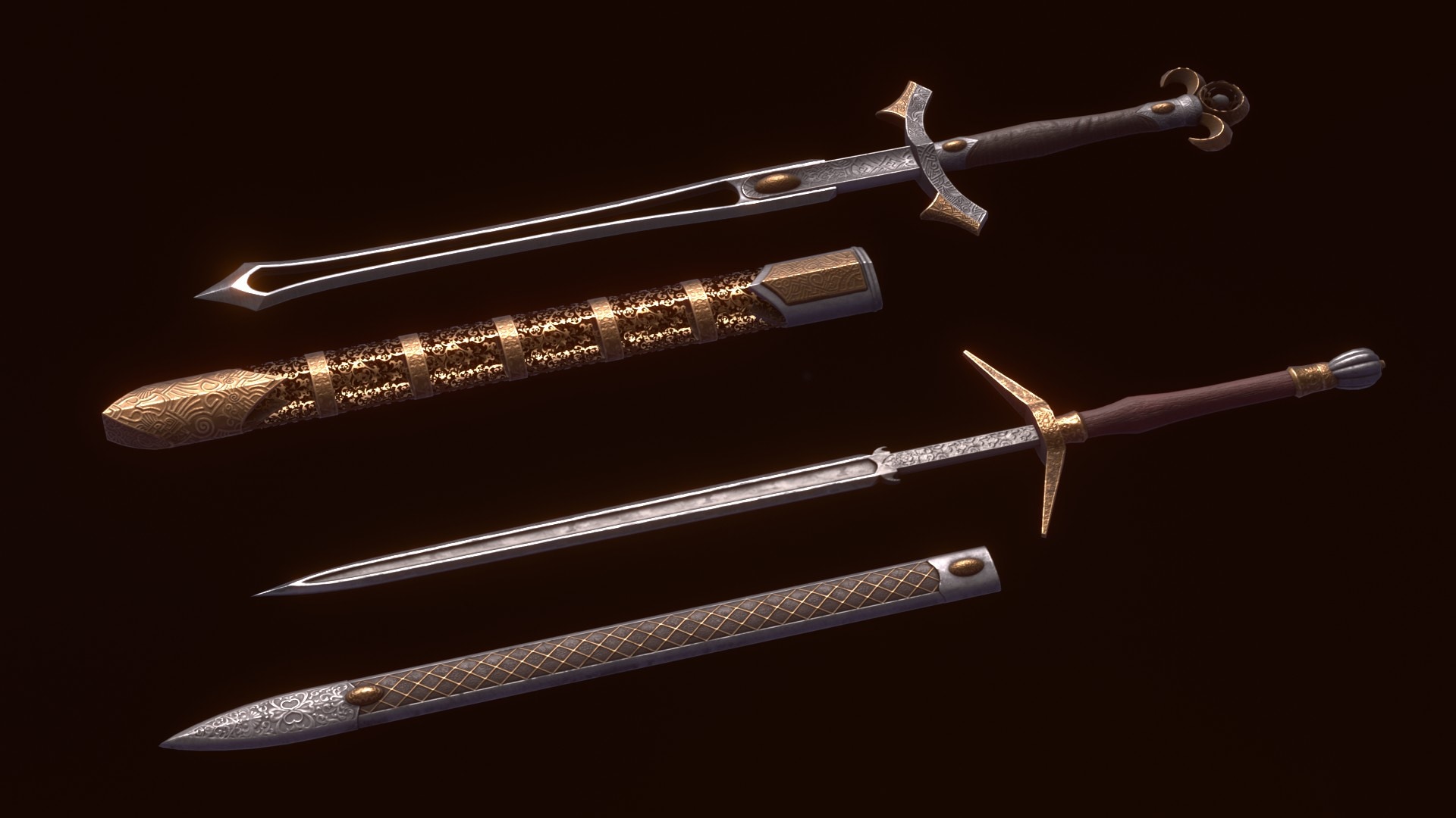Modular two hand swords set part 2 in Weapons - UE Marketplace