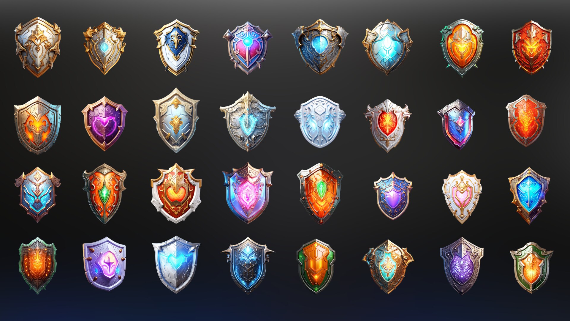Fantasy Shields Icon Pack：2dアセット Ue マーケットプレイス