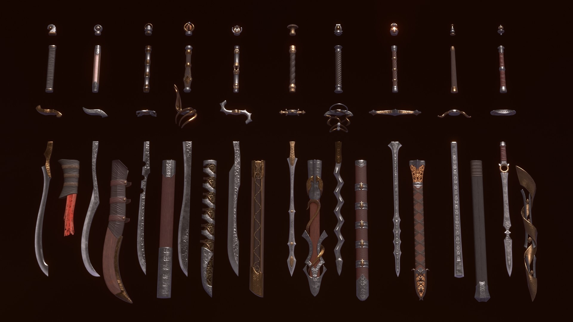 Modular two hand swords set part 3 in Weapons - UE Marketplace