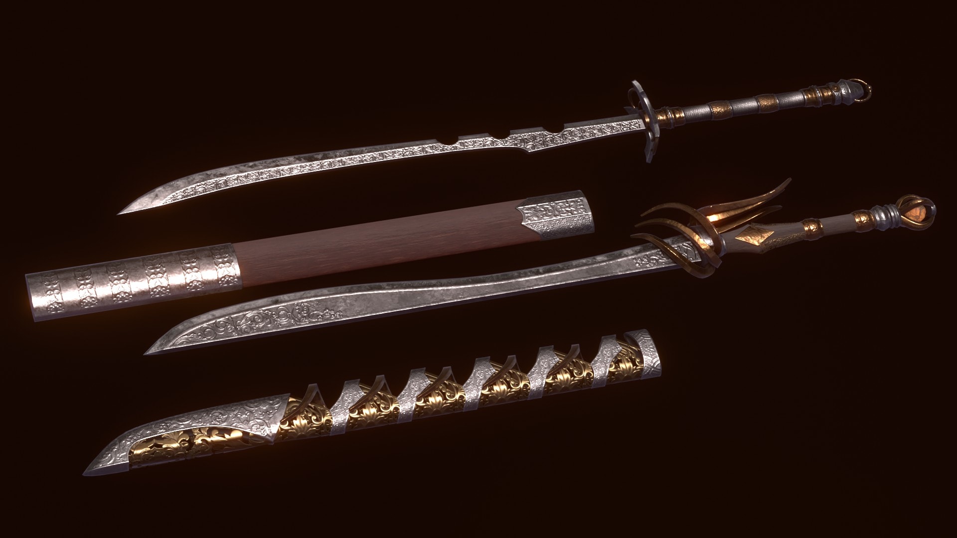 在武器创建的Modular two hand swords set part 3 - 虚幻引擎商城