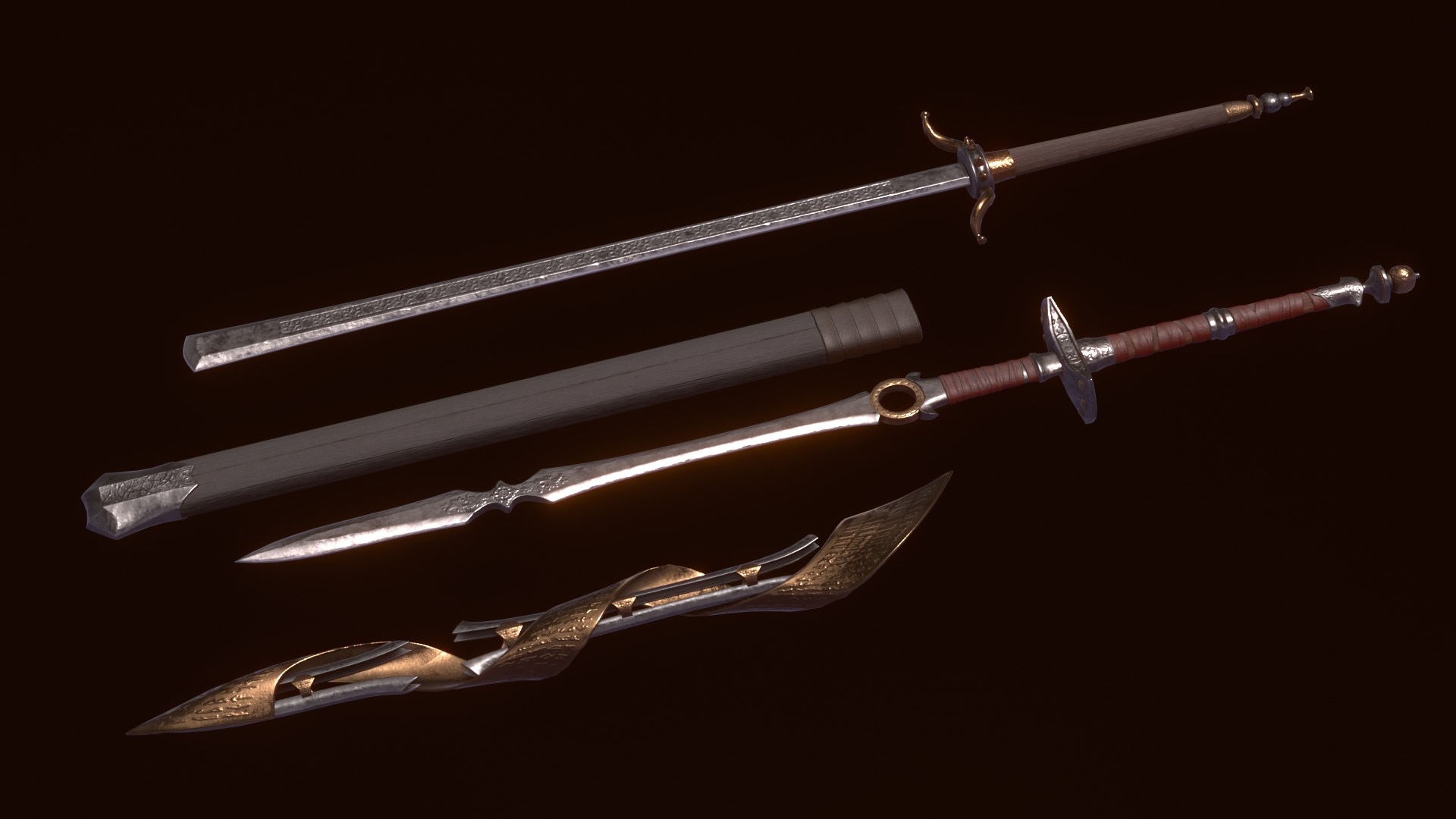 Modular two hand swords set part 3 in Weapons - UE Marketplace