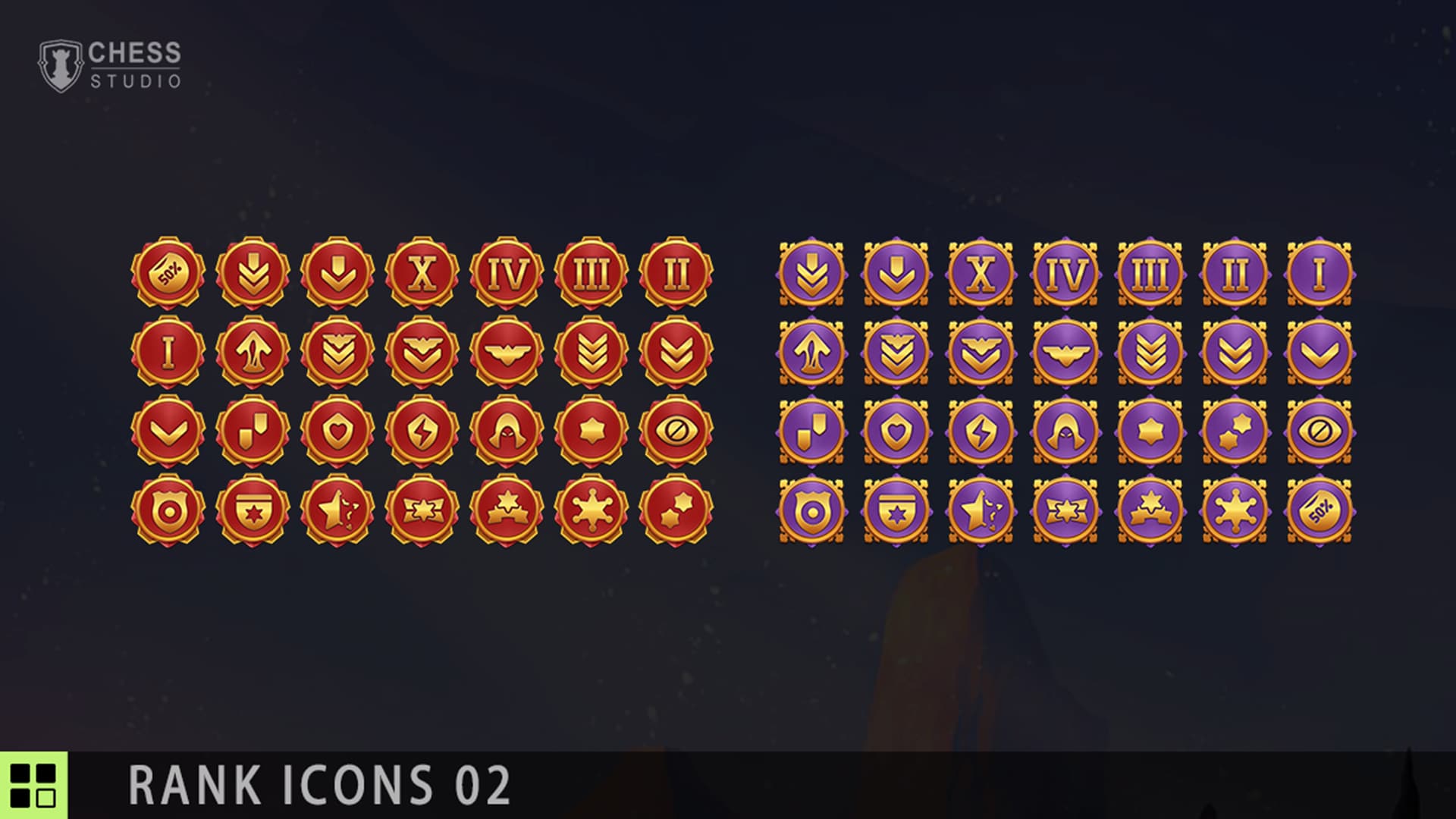 Rank Icons 02, 카테고리 2D 애셋 - UE 마켓플레이스