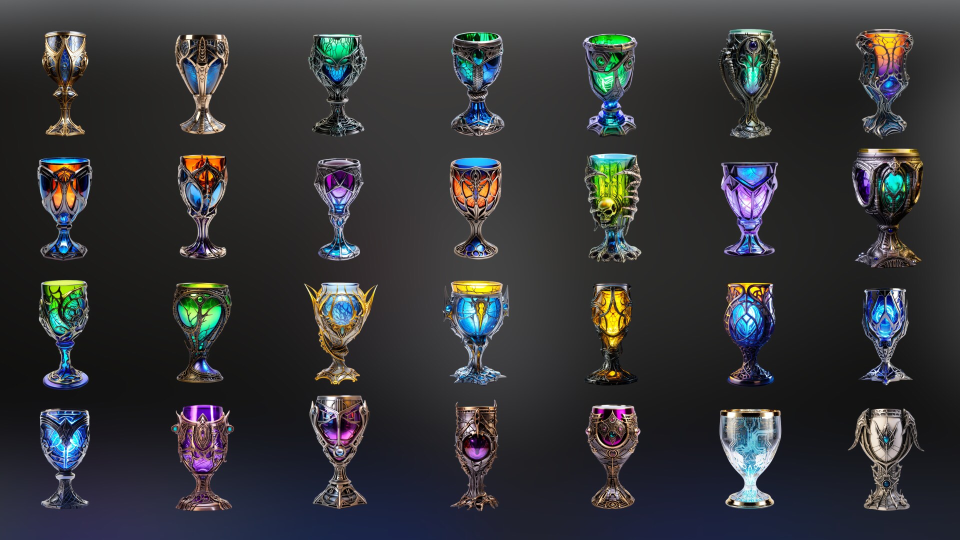 Fantasy Goblets - Icon Pack：2Dアセット - UE マーケットプレイス