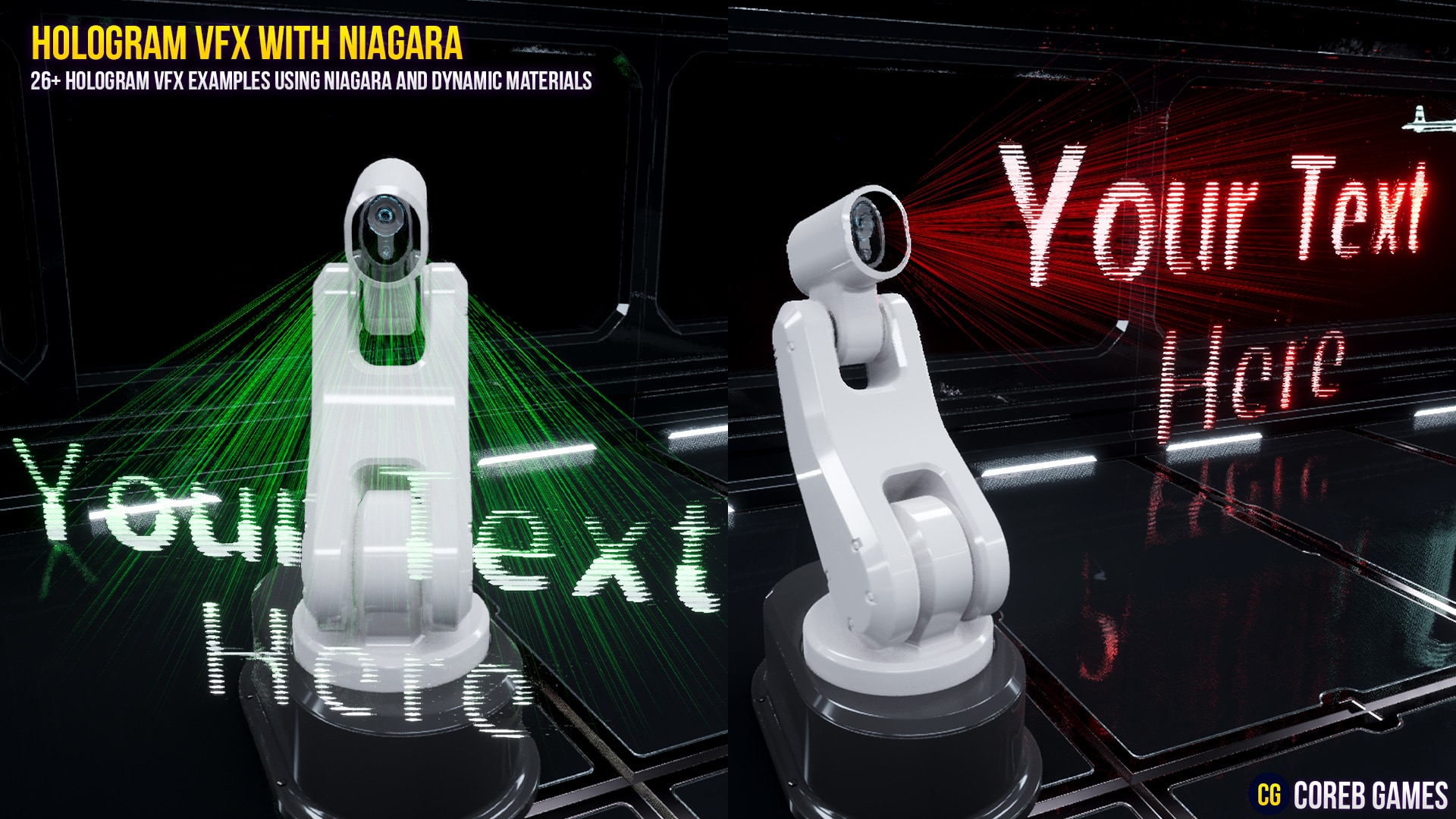 HOLOGRAM VFX With Niagara 2 - Unreal Engine Asset HOLOGRAM VFX With Niagara 2 - Unreal Engine Asset