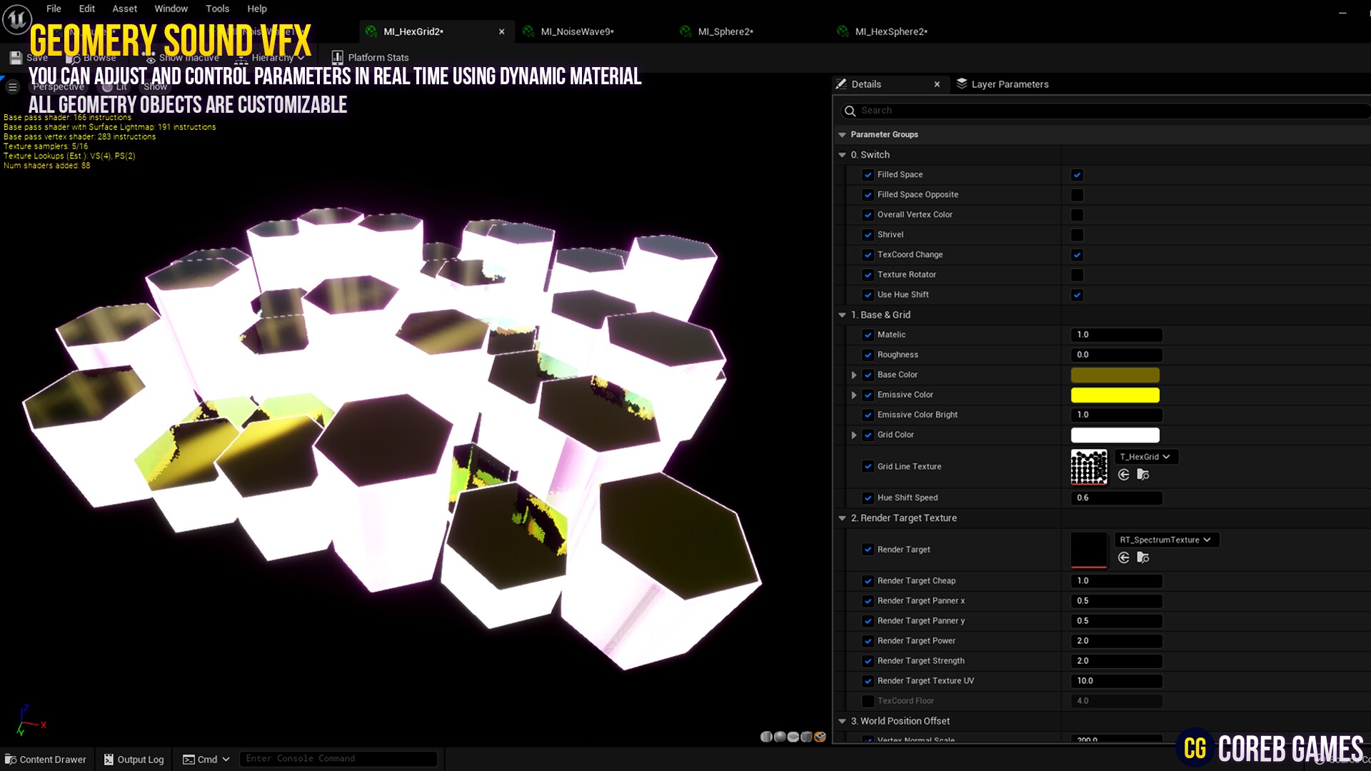 Geometry Sound Visualization Pack, 카테고리 이펙트 - UE 마켓플레이스