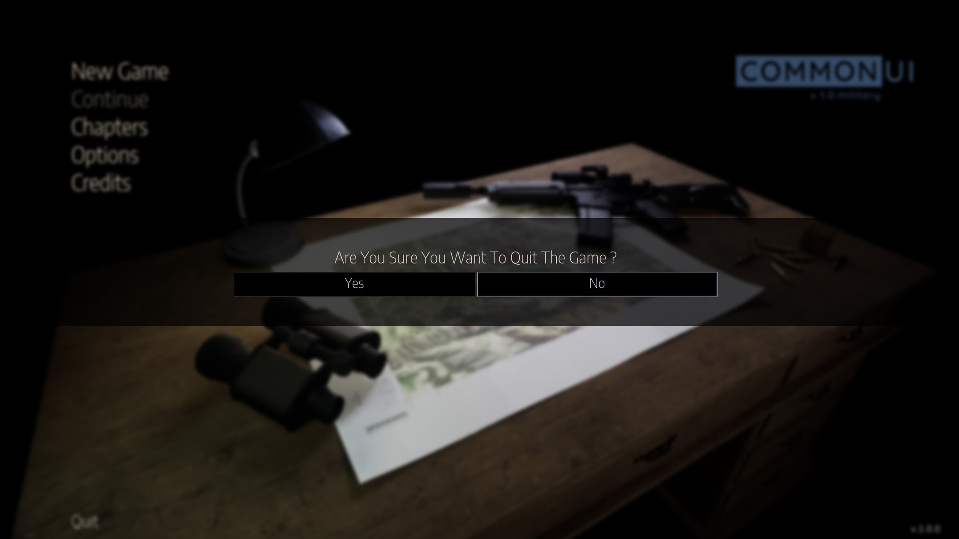 Game Main Menu - 3D UI - Gamepad - Common UI - Military Theme：ブループリント ...