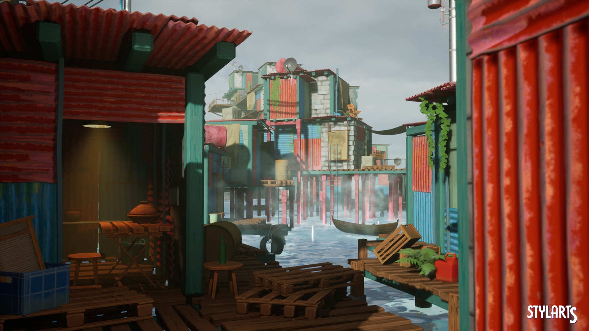 Stylized Floating Slums：環境 - UE マーケットプレイス