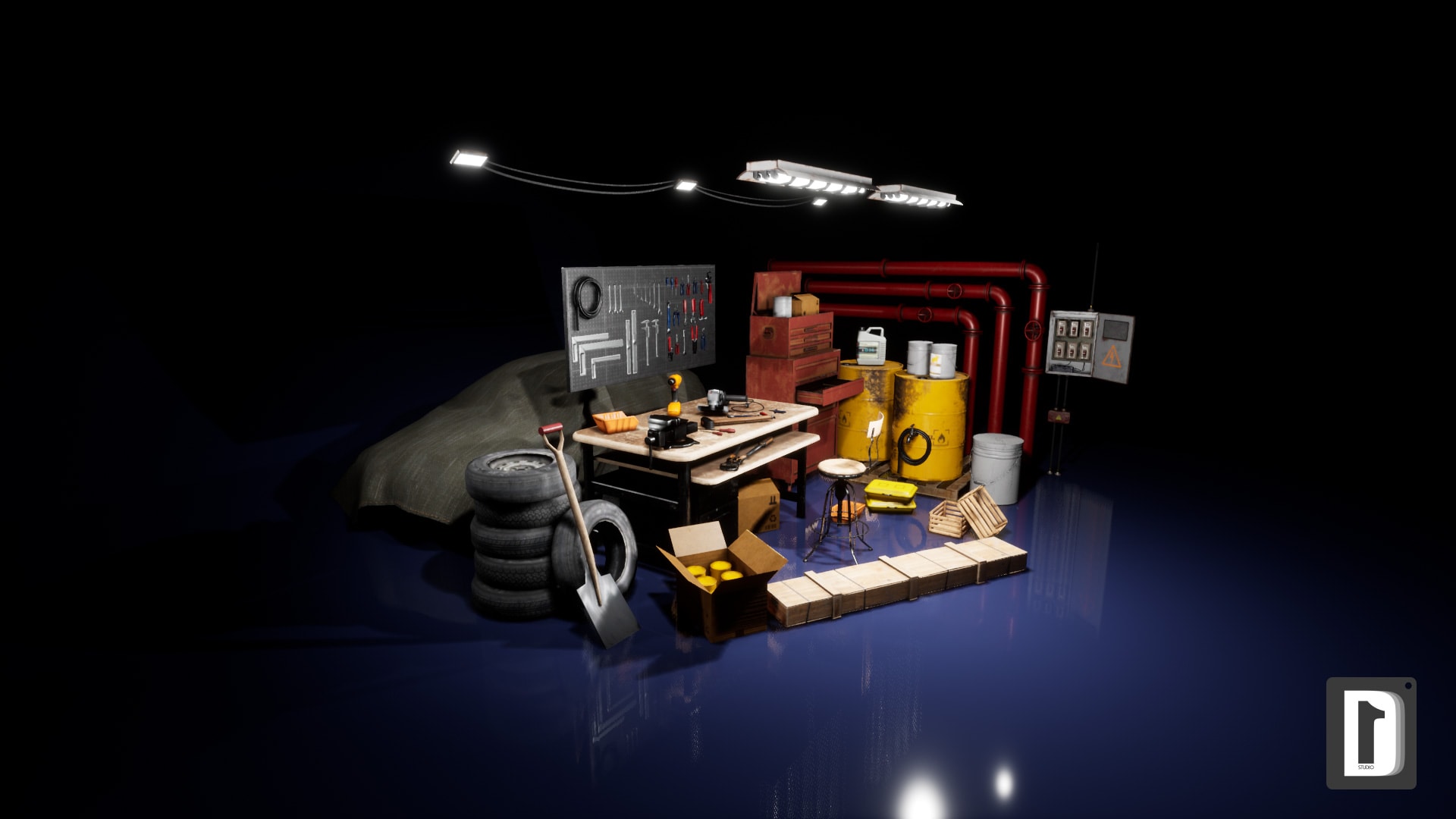 Garage & Basement Assets, 카테고리 소품 - UE 마켓플레이스