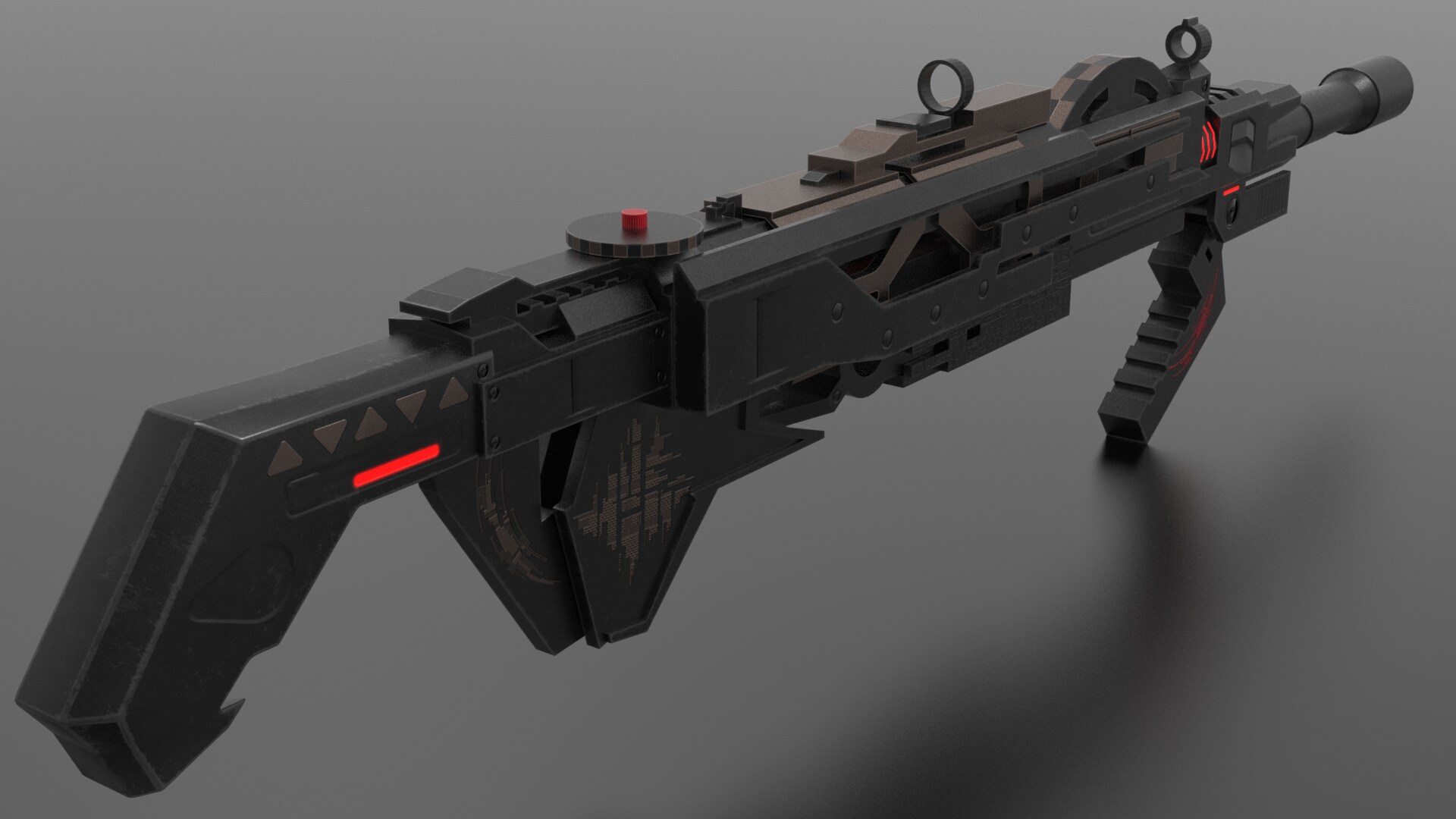 Futuristic Light Machine Gun