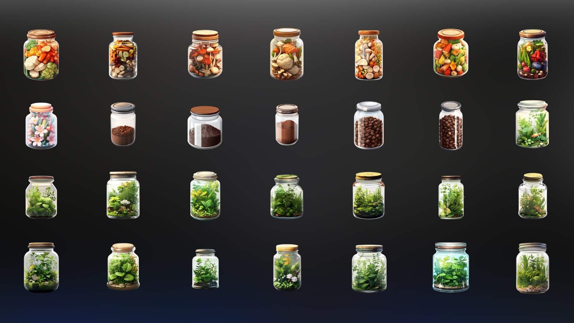 Jars with sundries V1 - Icon Pack：2Dアセット - UE マーケットプレイス