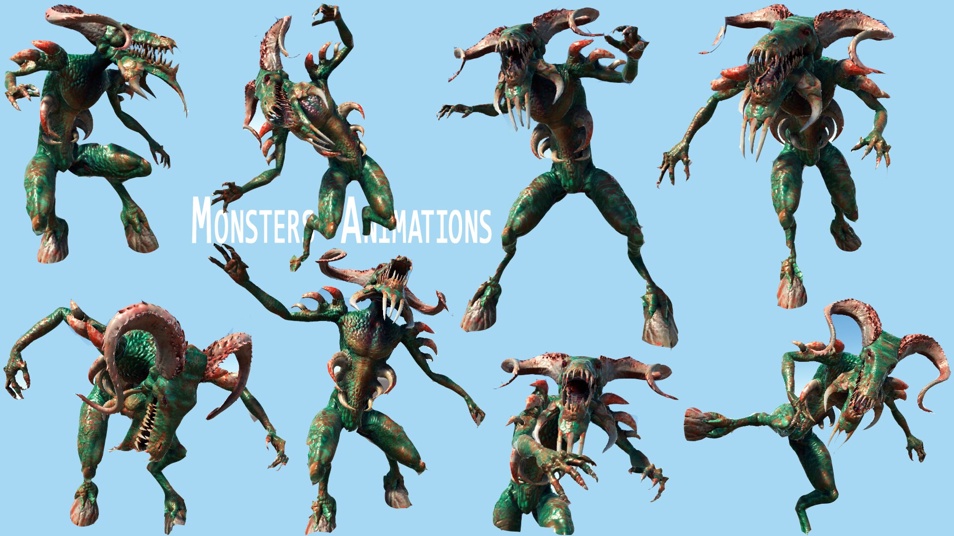 Animations for Monsters (UE4 skeleton) in Animations - UE Marketplace