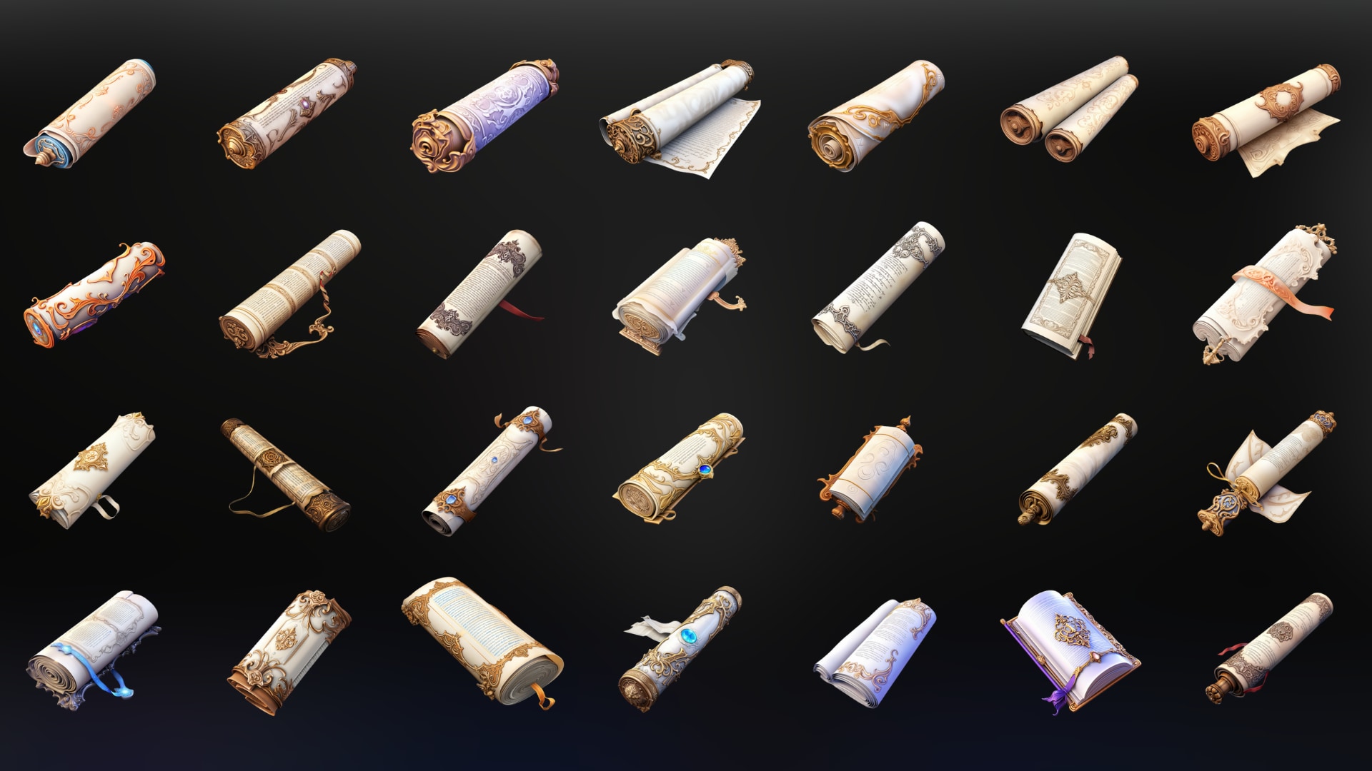 Fantasy Scrolls V4 Icon Pack：2dアセット Ue マーケットプレイス