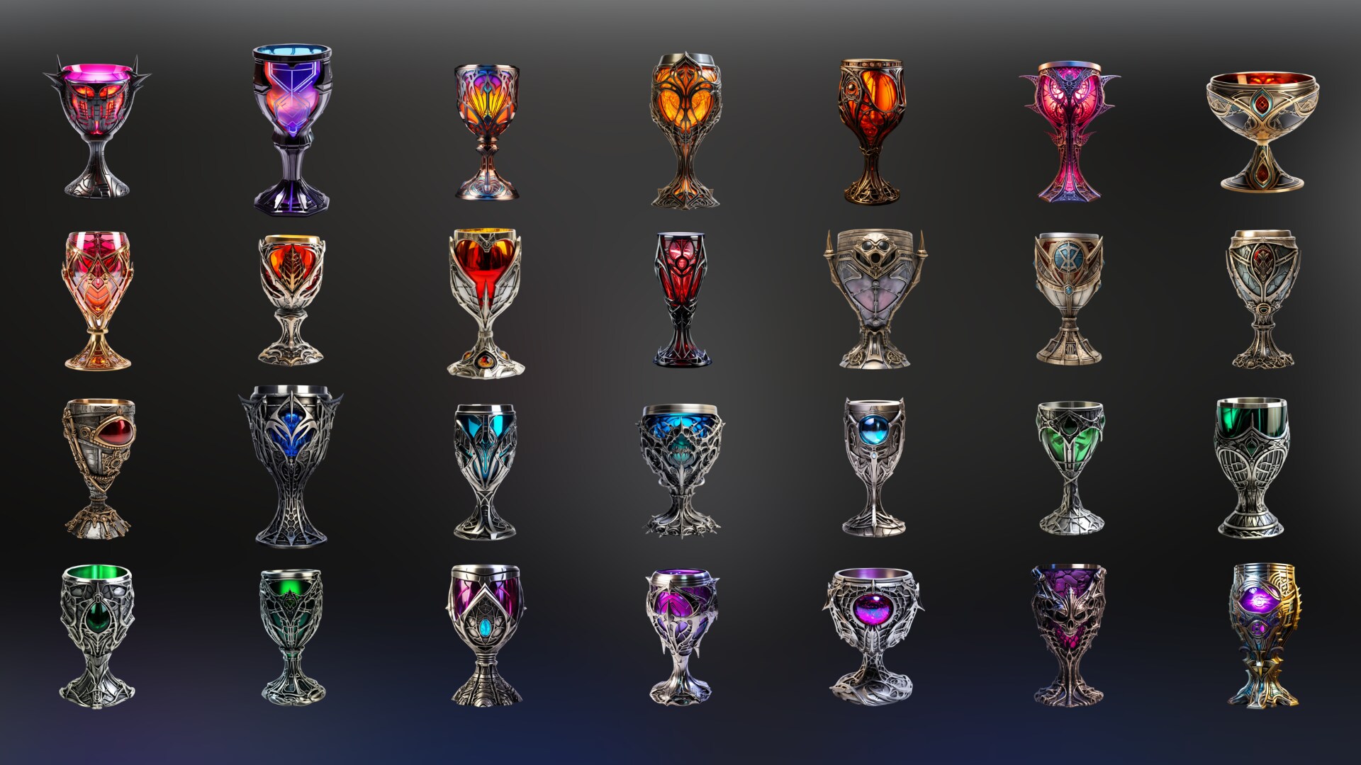 Fantasy Goblets - Icon Pack：2Dアセット - UE マーケットプレイス