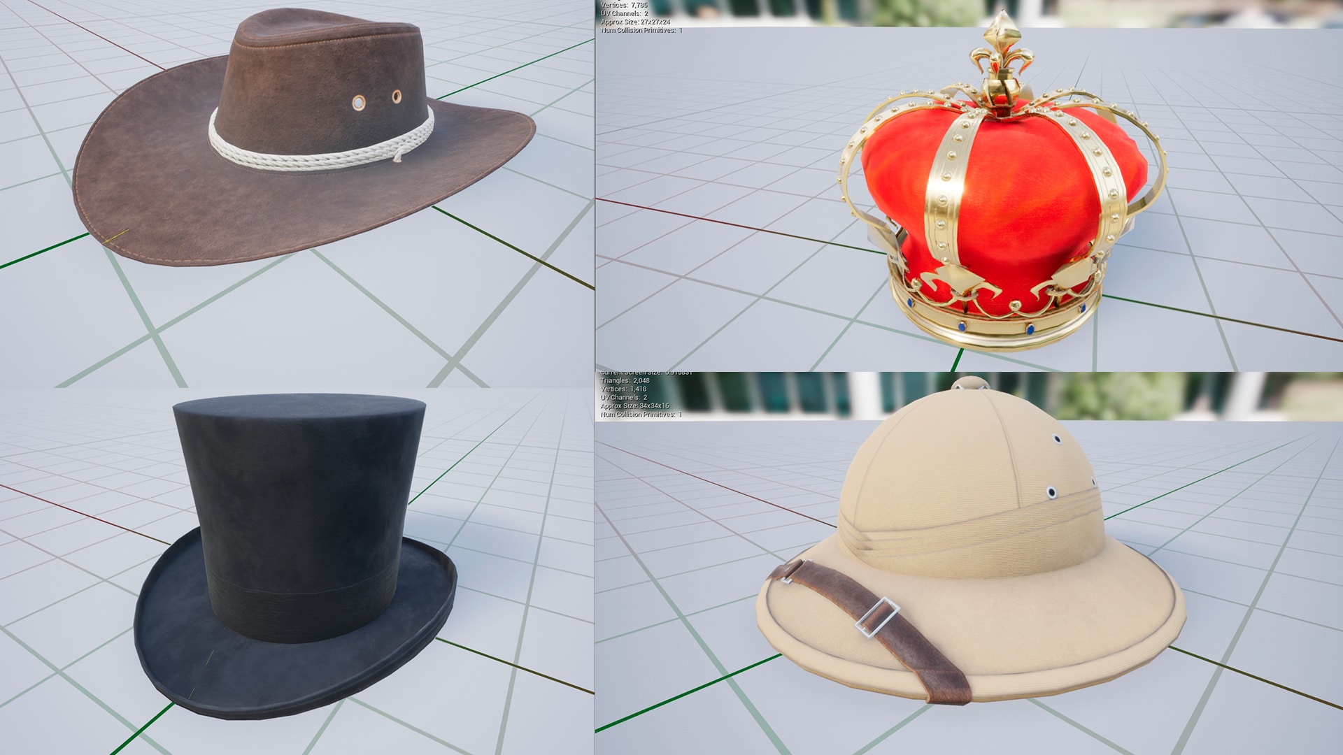 Hats Bundle：プロップ・小物 - UE マーケットプレイス