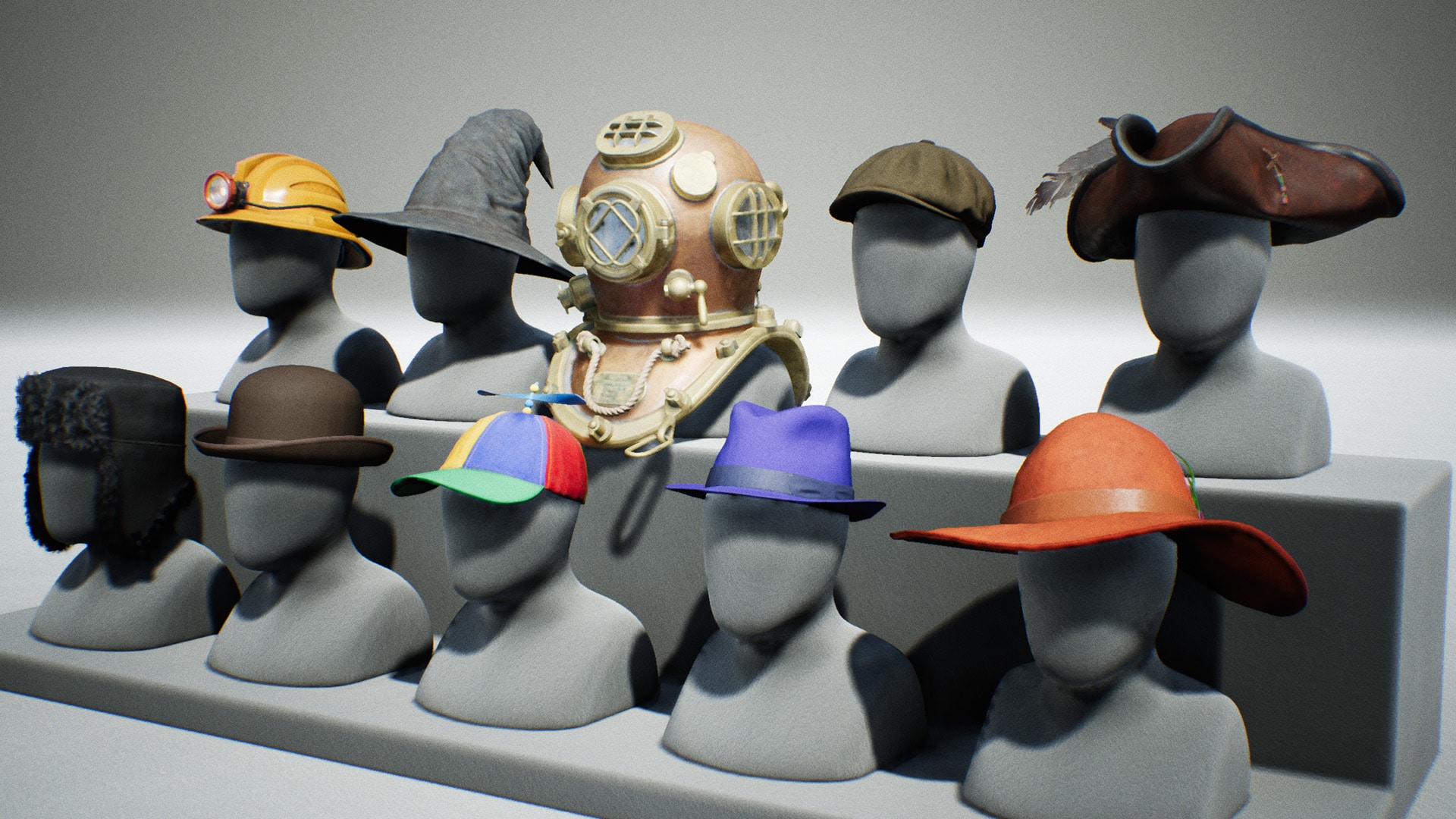 Variety Hats Pack - VOL 2：プロップ・小物 - UE マーケットプレイス