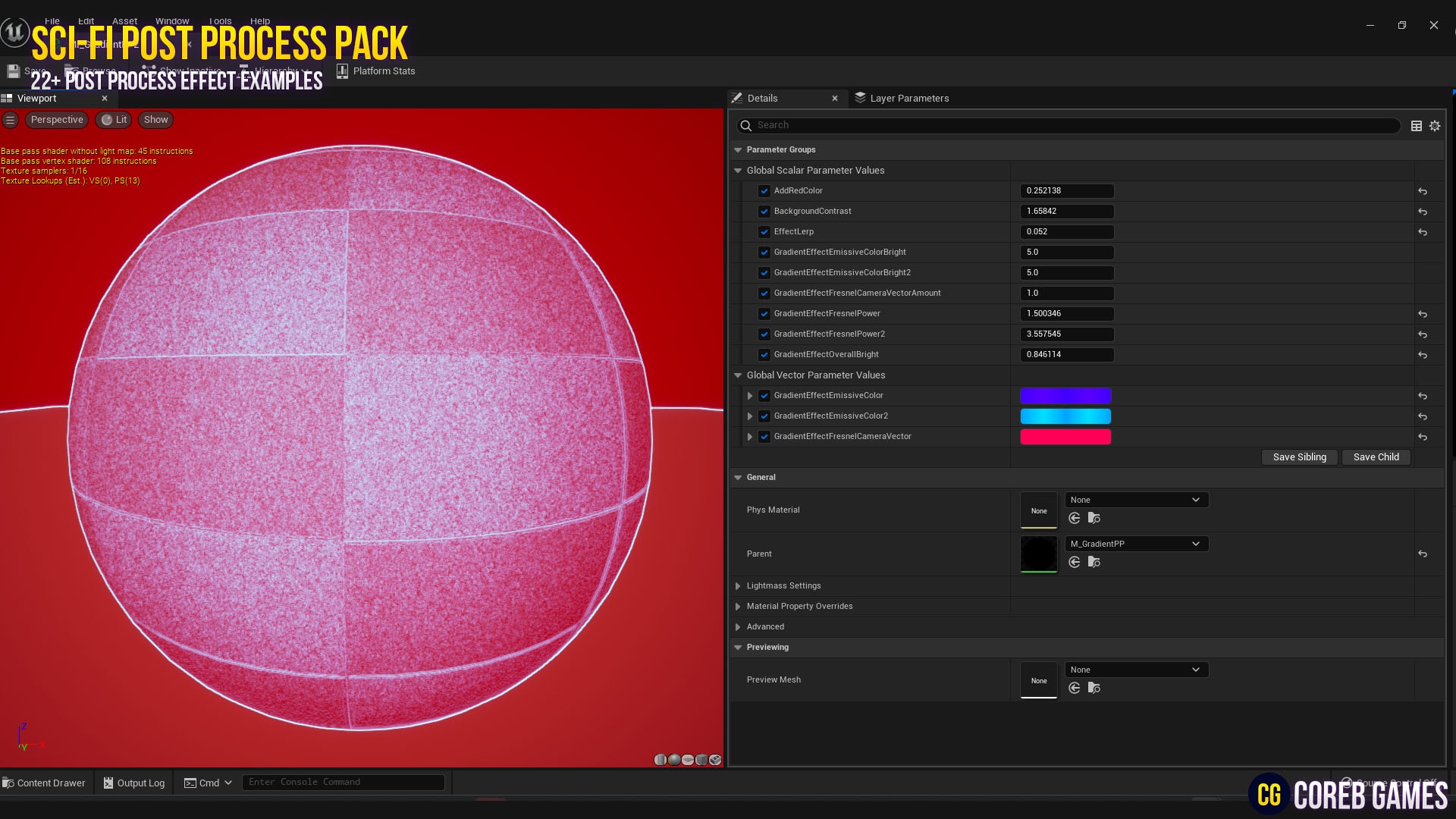 在特效创建的sci Fi Post Process Effect Pack 虚幻引擎商城