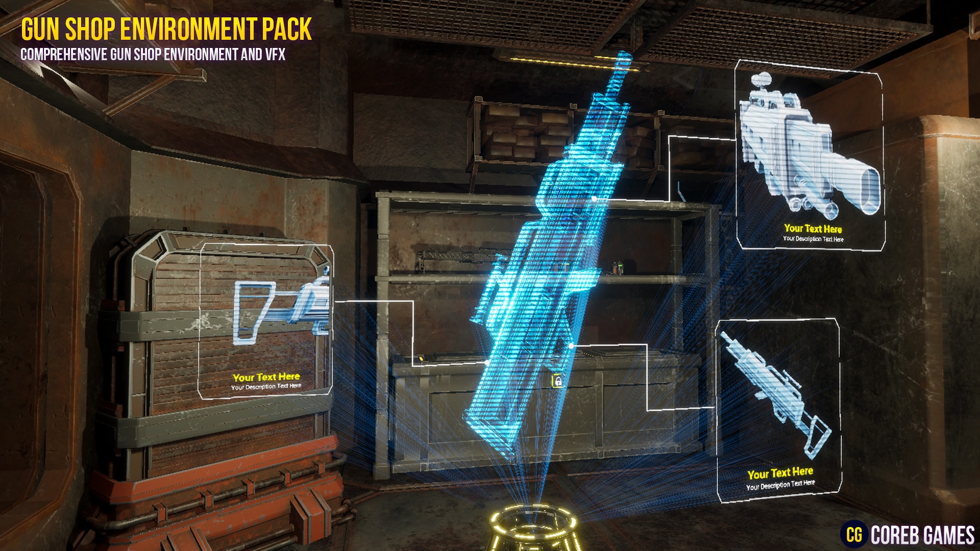 Gun Shop Environment and VFX Pack in Environments - UE Marketplace