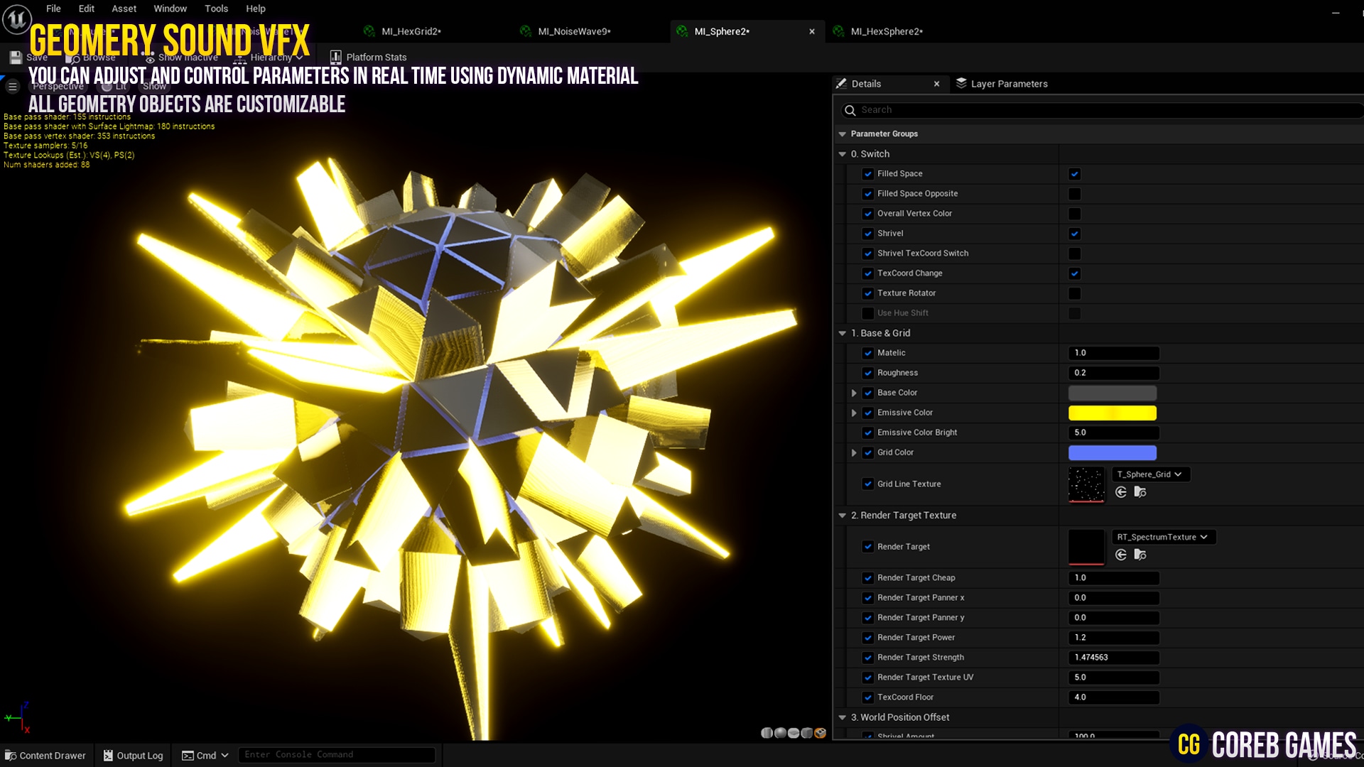 Geometry Sound Visualization Pack, 카테고리 이펙트 - UE 마켓플레이스