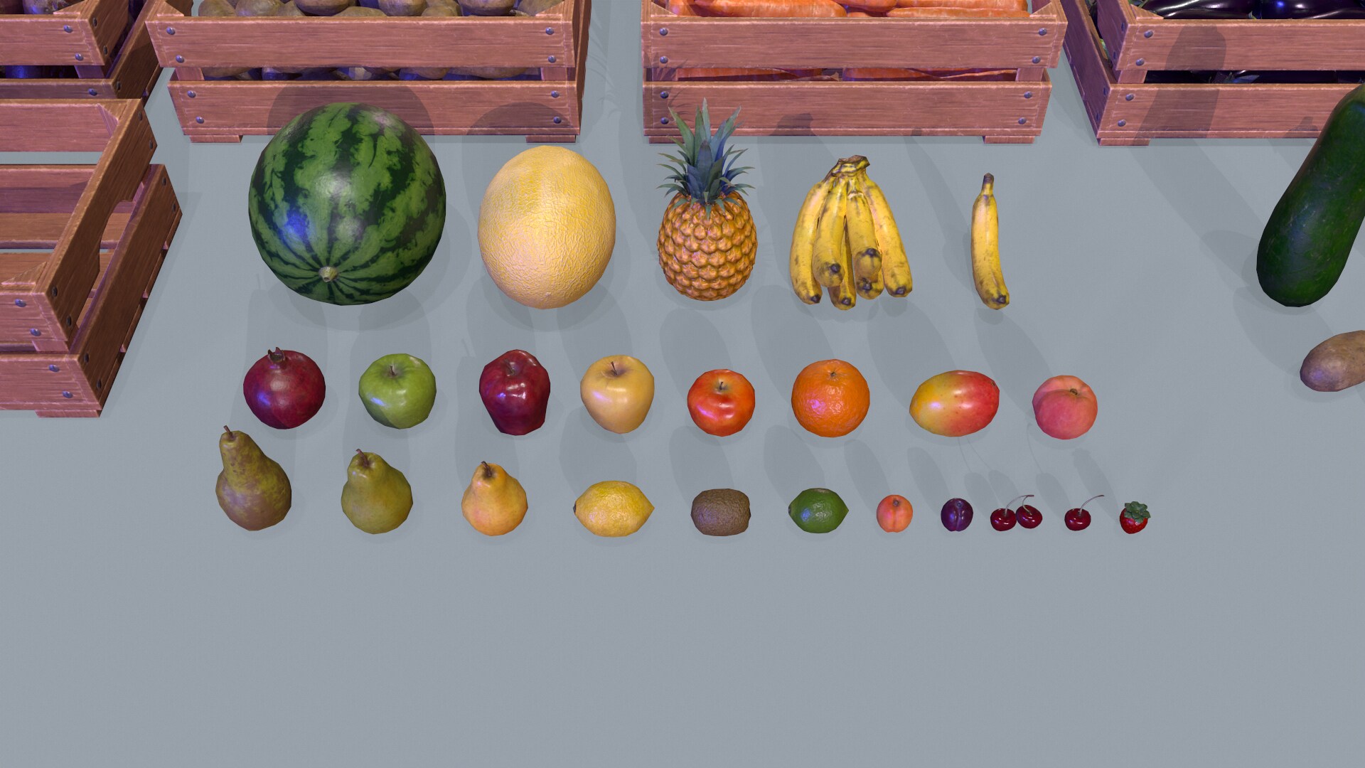 Food Pack vol. 3. Fruit and vegetable market in Props - UE Marketplace