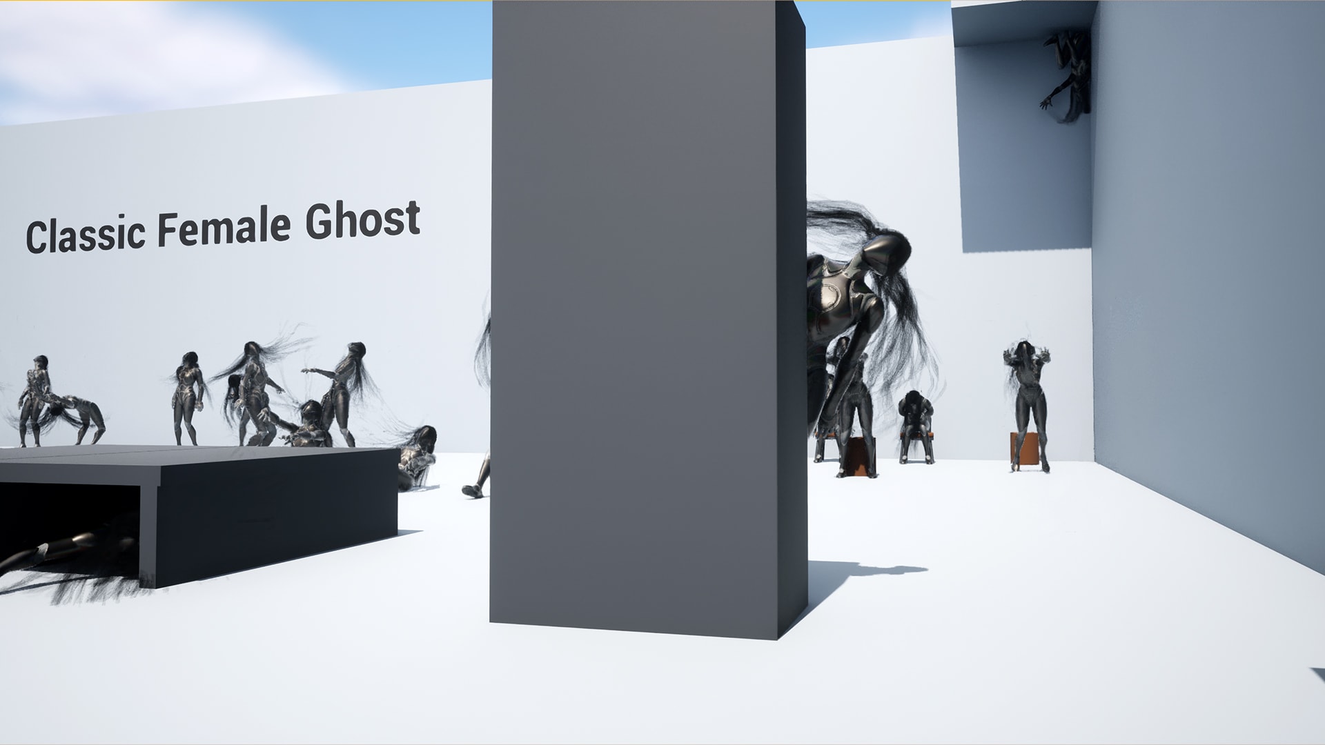 在动画创建的classic Female Ghost 虚幻引擎商城