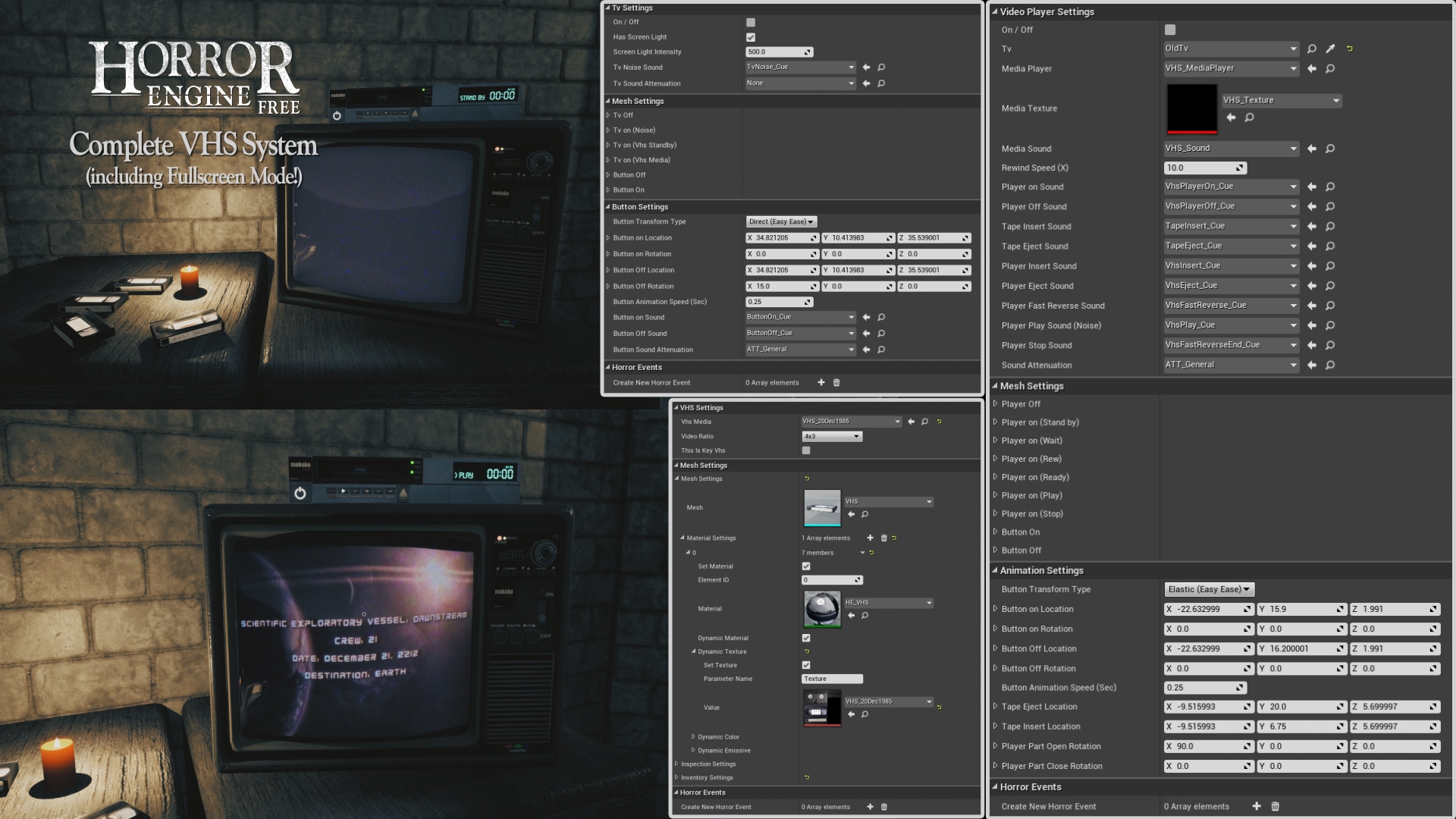 Horror Engine in Blueprints - UE Marketplace