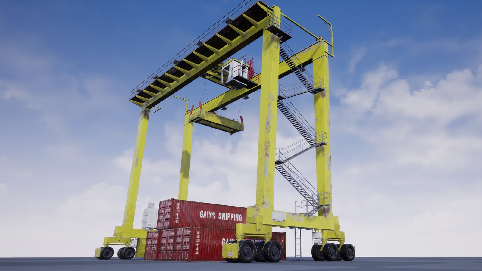 Shipping Port Gantry Crane in Props - UE Marketplace