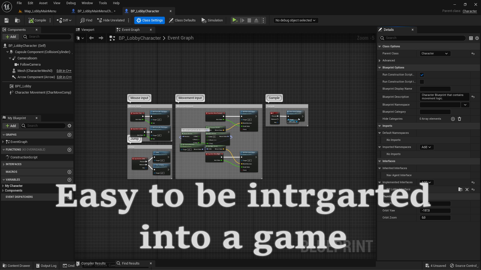 在蓝图创建的Lobby System - 虚幻引擎商城