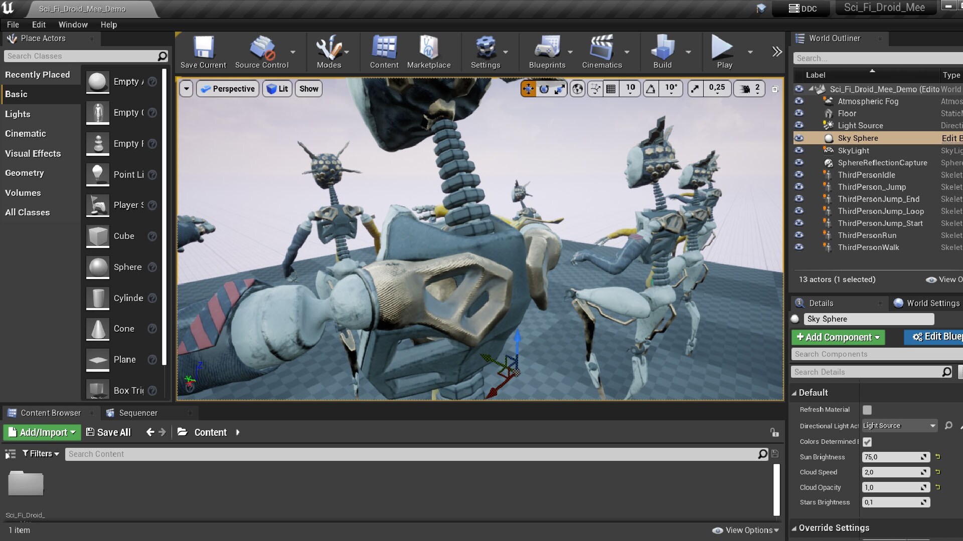 Sci-fi Droid "Mee" in Characters - UE Marketplace