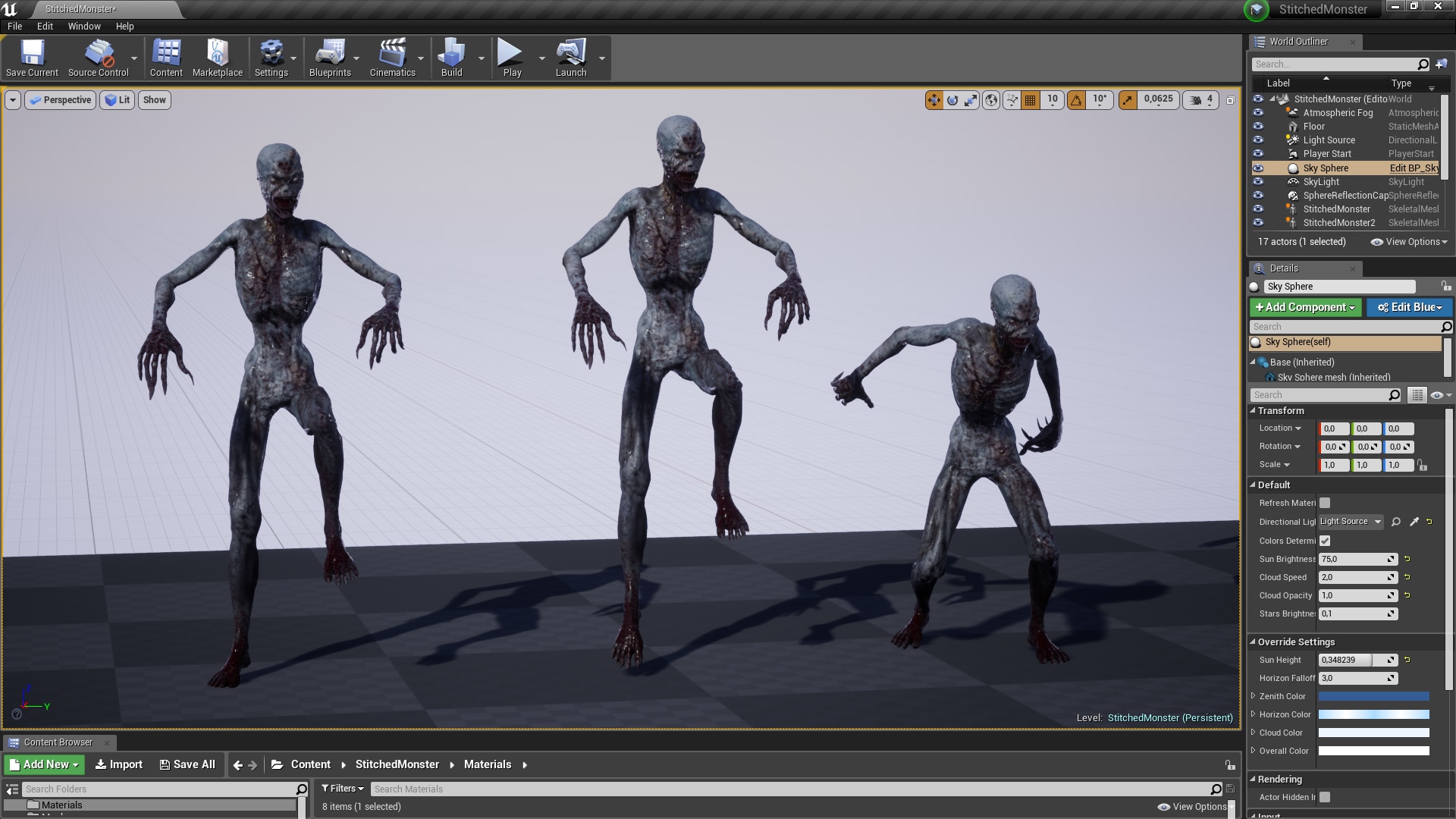 在角色创建的Stitched Monster - 虚幻引擎商城