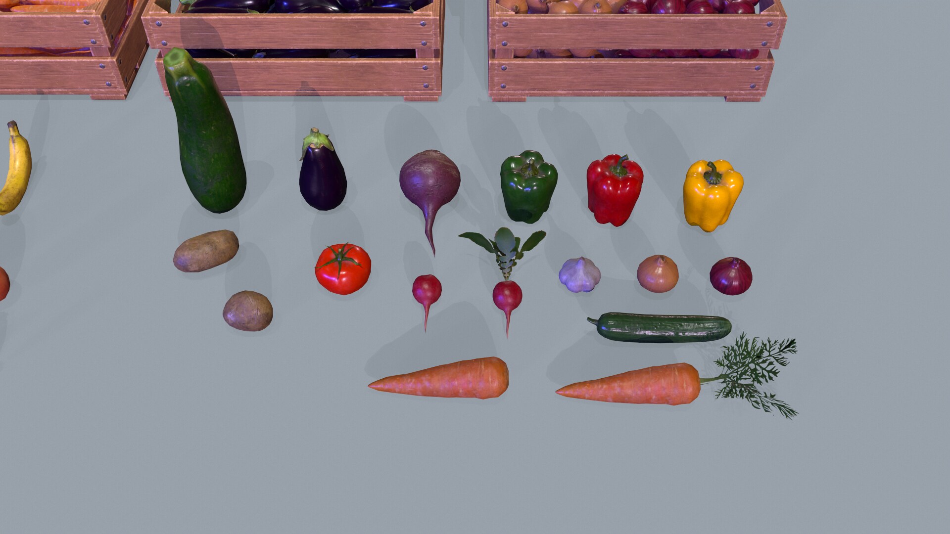 Food Pack vol. 3. Fruit and vegetable market in Props - UE Marketplace