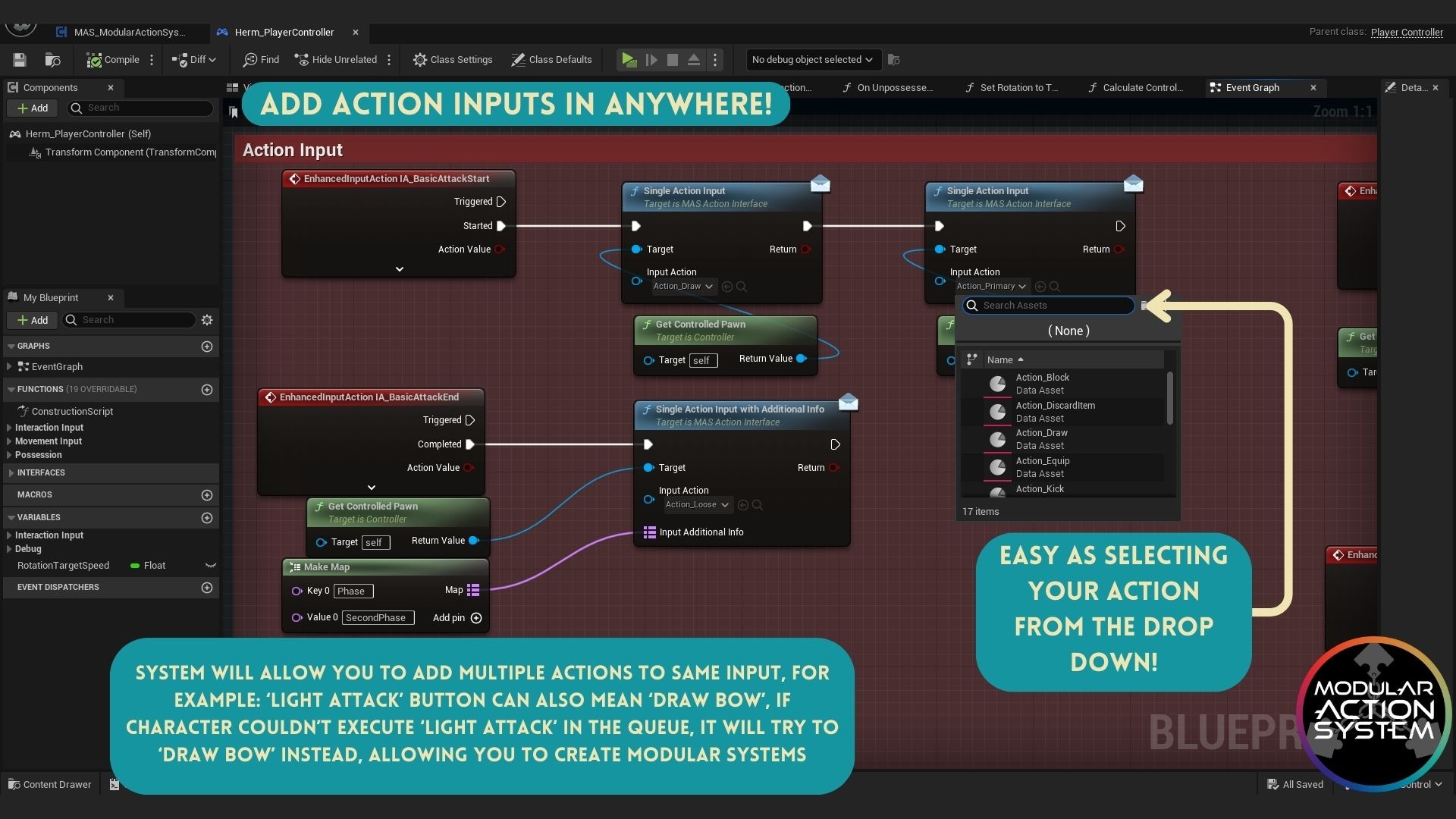 Modular Action System in Code Plugins - UE Marketplace