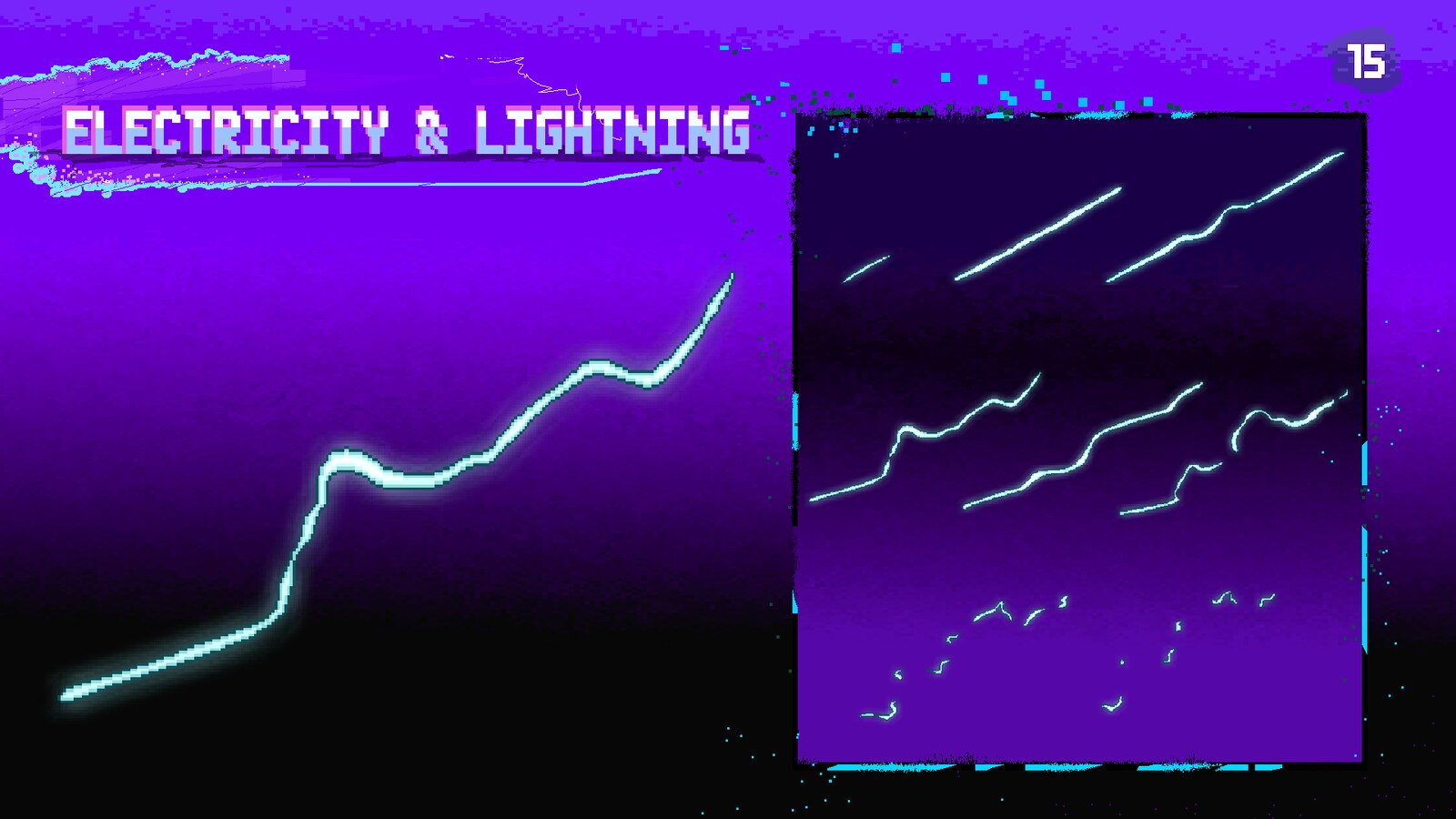 Pixel Art - Electricity & Lightning FX Pack in 2D Assets - UE Marketplace