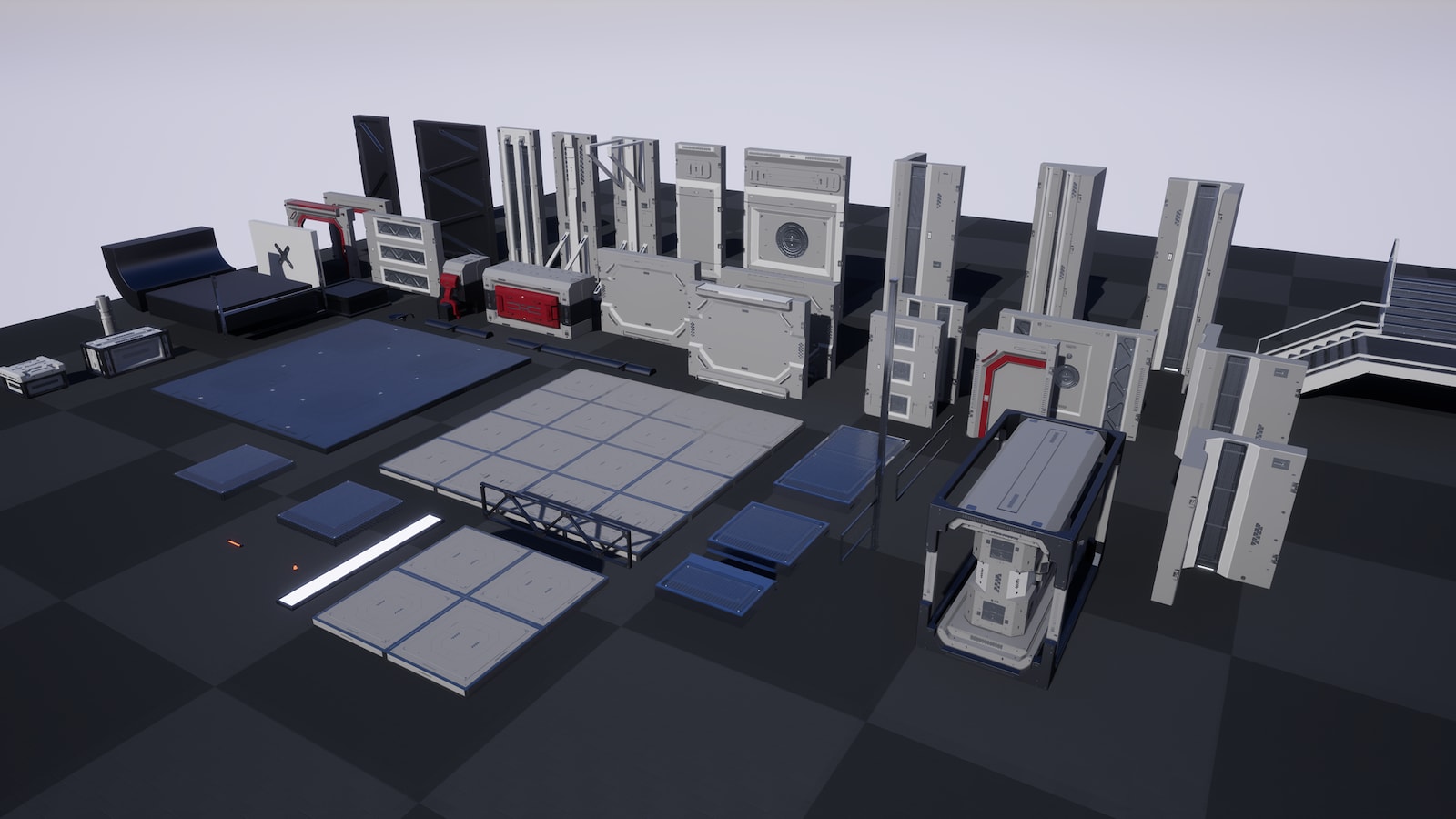 Modular Sci-Fi Factory in Environments - UE Marketplace