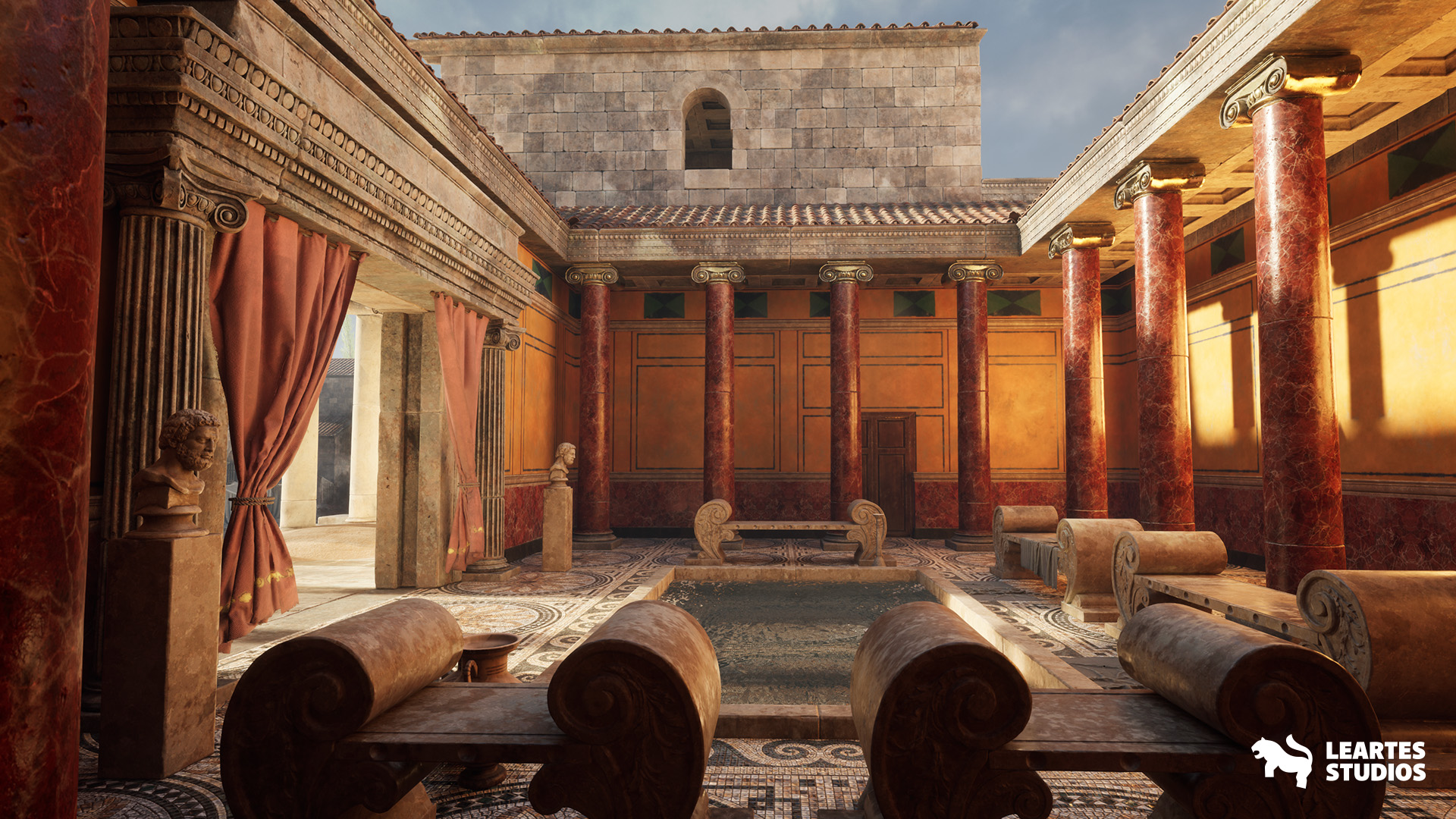 Roman Volcanic Temple ( Ancient Medieval Village Greek Buildings City ...