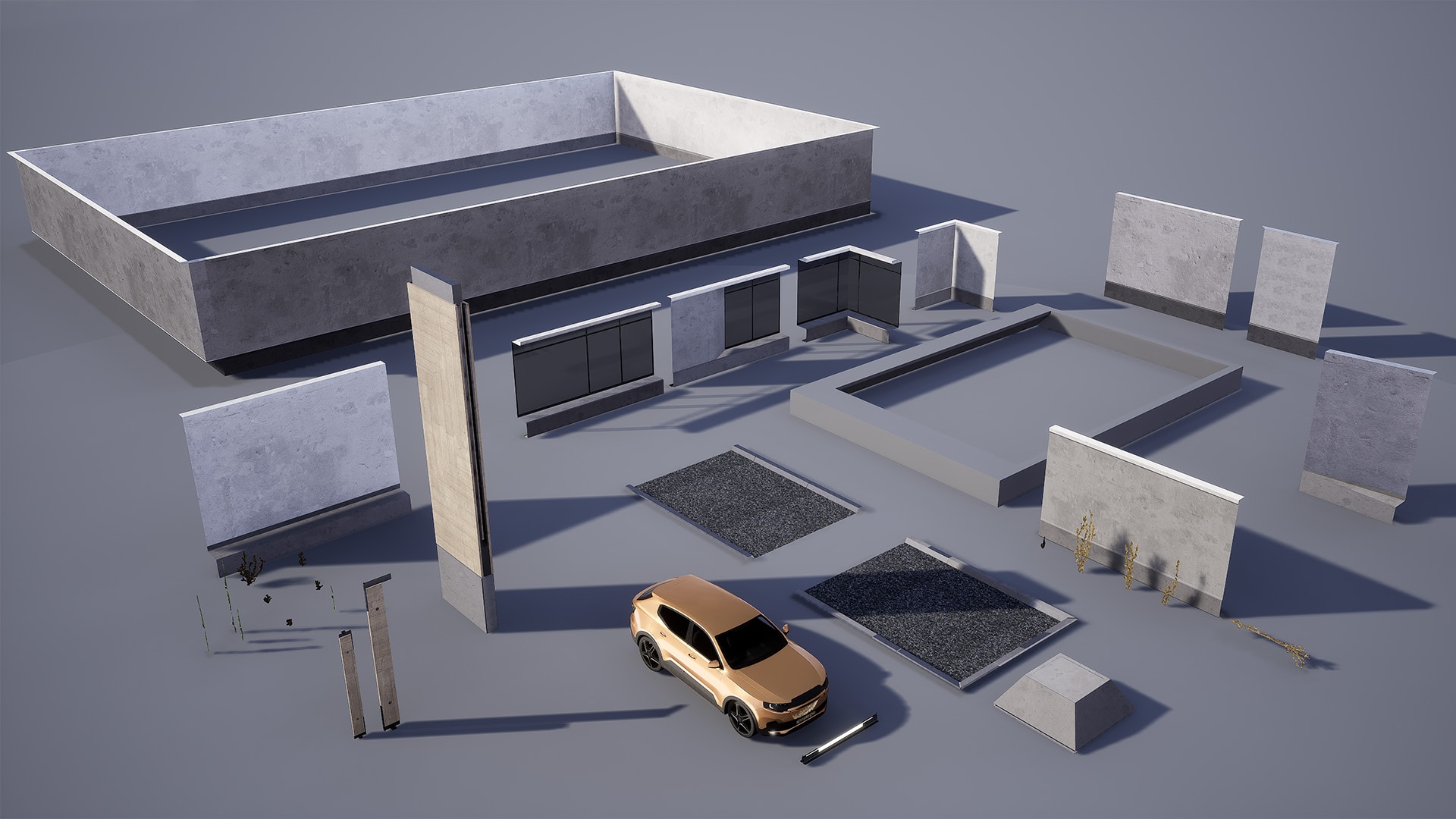 Car Asset Hybrid SUV in Architectural Visualization - UE Marketplace