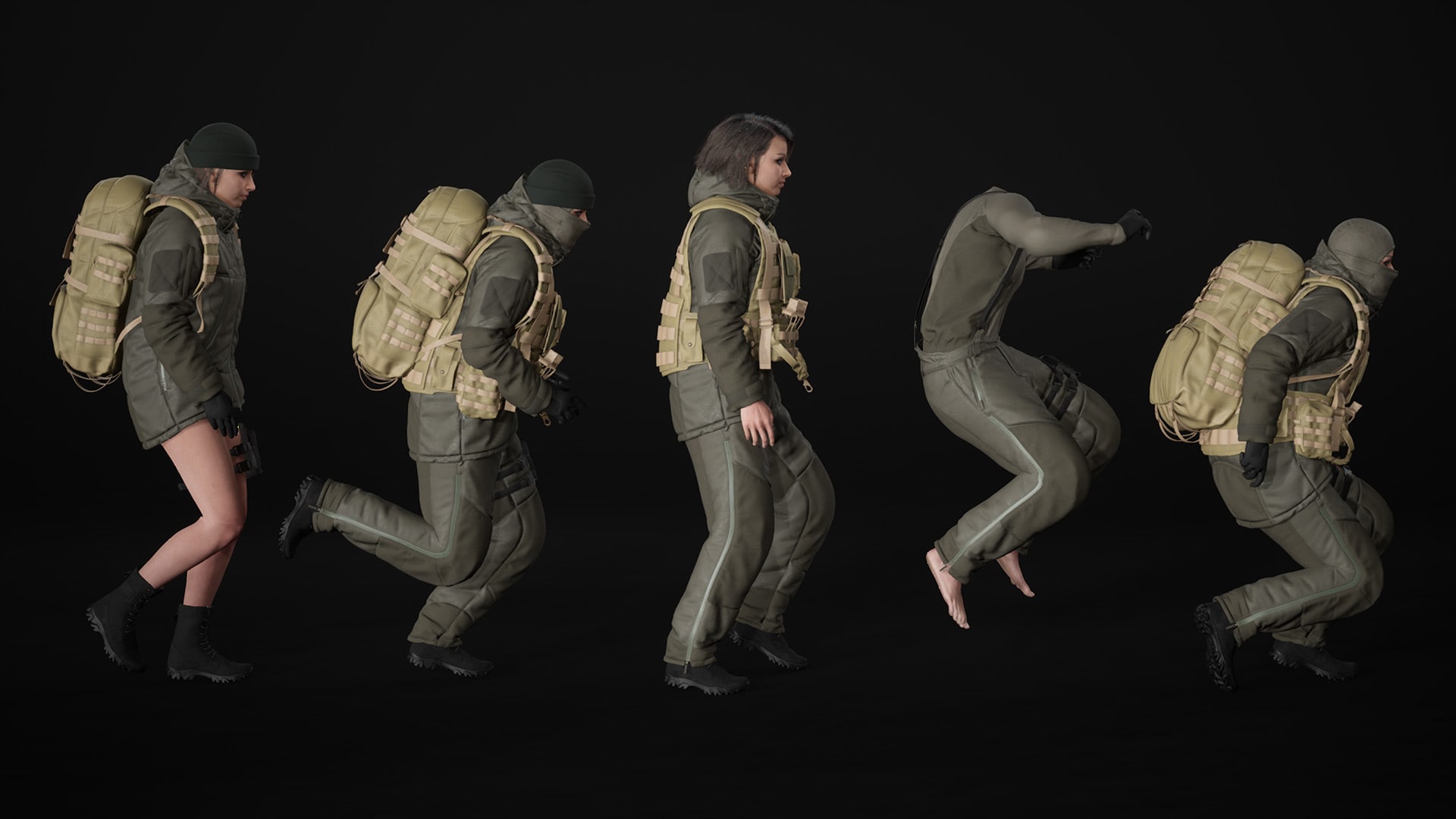 Men's and Women's Military Uniform 4 - Modular - Rigged in Characters - UE Marketplace