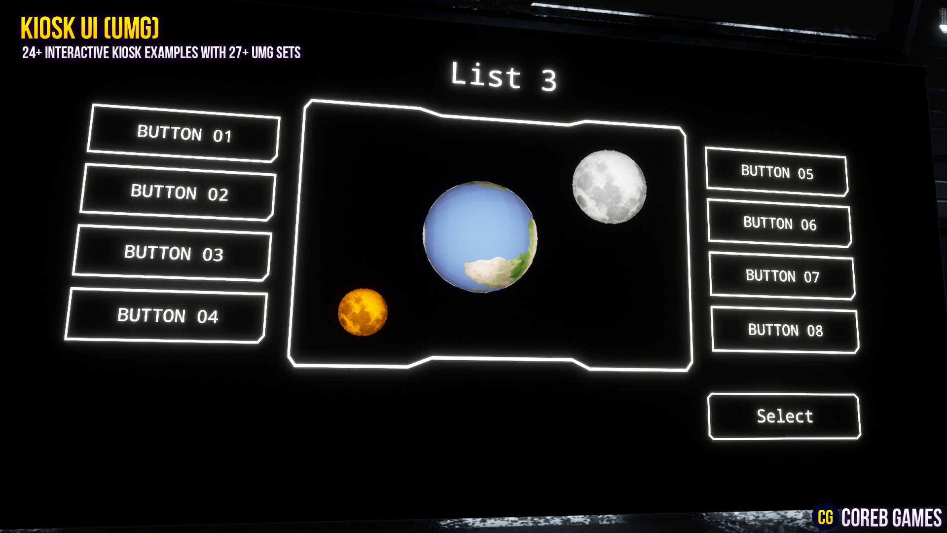 在蓝图创建的Kiosk UI (UMG) Design Pack - 虚幻引擎商城 在蓝图创建的Kiosk UI (UMG) Design Pack - 虚幻引擎商城