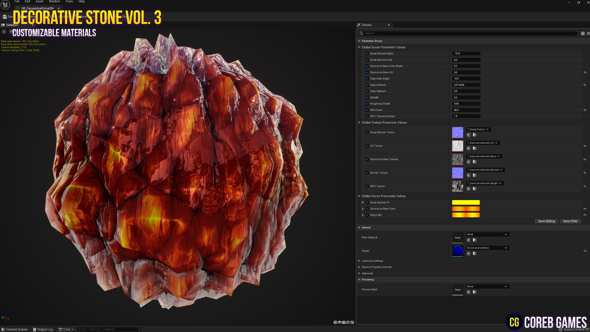 Decorative Stone Material Pack Vol. 3：マテリアル - UE マーケットプレイス