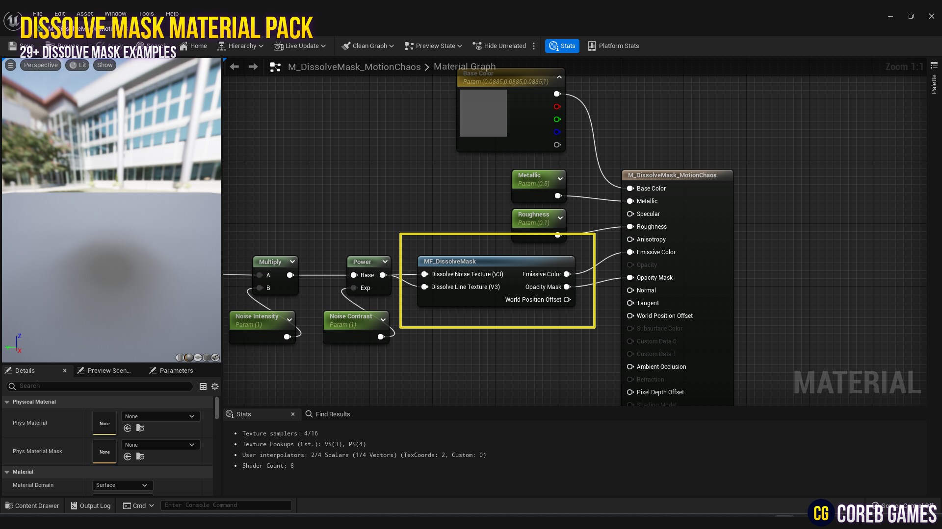 Dissolve Mask Material Pack In Materials Ue Marketplace