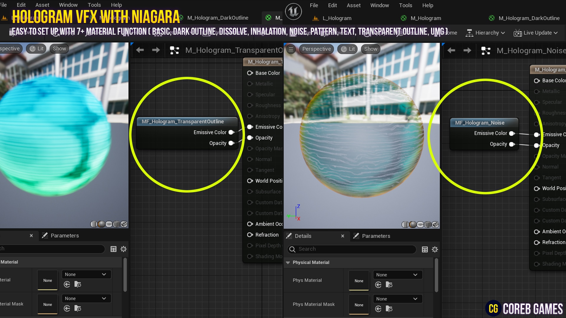 HOLOGRAM VFX With Niagara 2 - Unreal Engine Asset HOLOGRAM VFX With Niagara 2 - Unreal Engine Asset