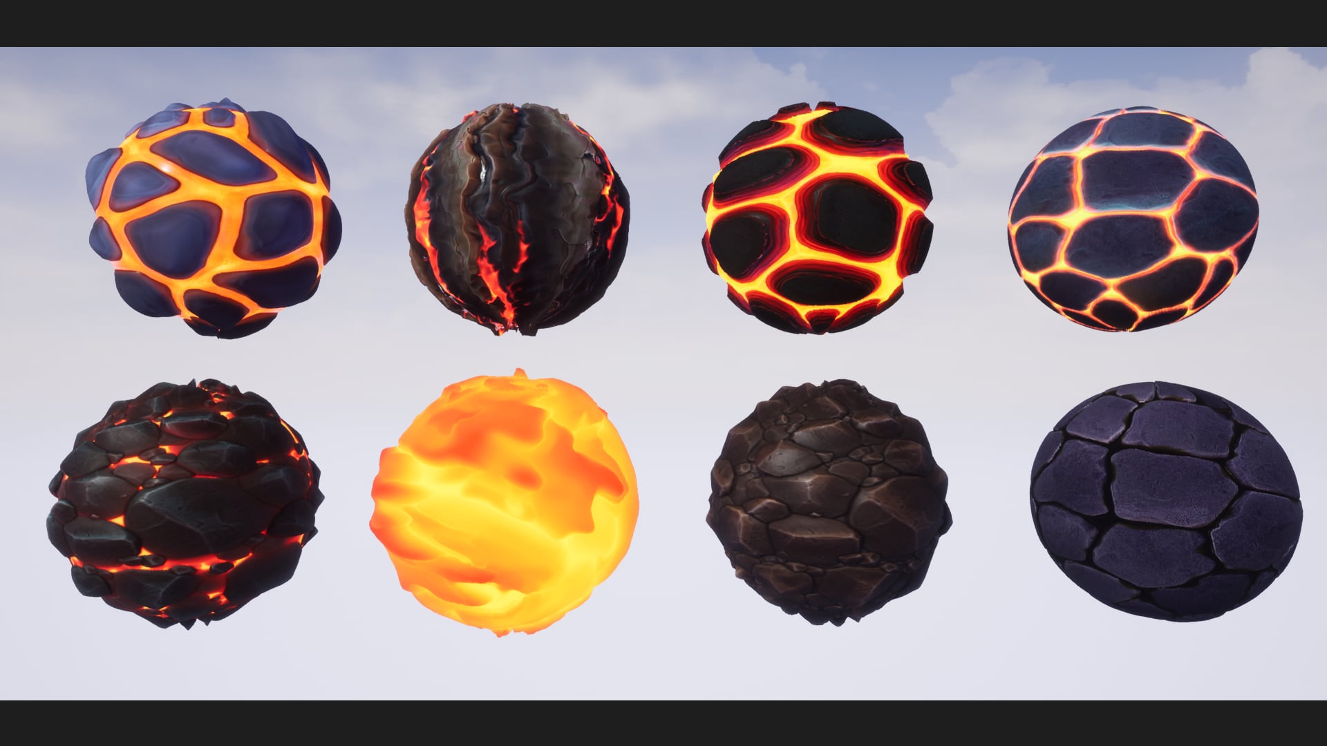 Magma Land - Stylized material collection. in Materials - UE Marketplace