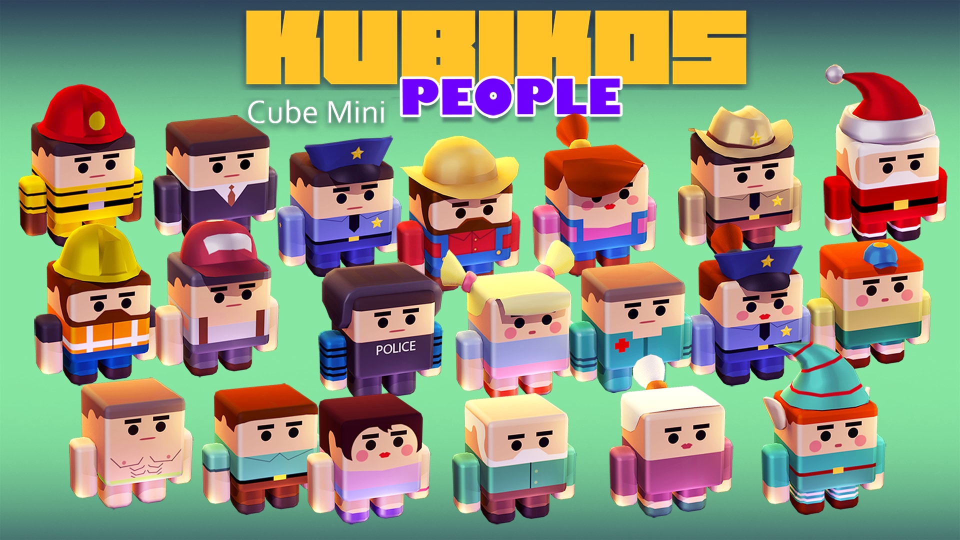 KUBIKOS – People 20 Animated Cube Characters – ASSET CLOUD KUBIKOS – People 20 Animated Cube Characters – ASSET CLOUD
