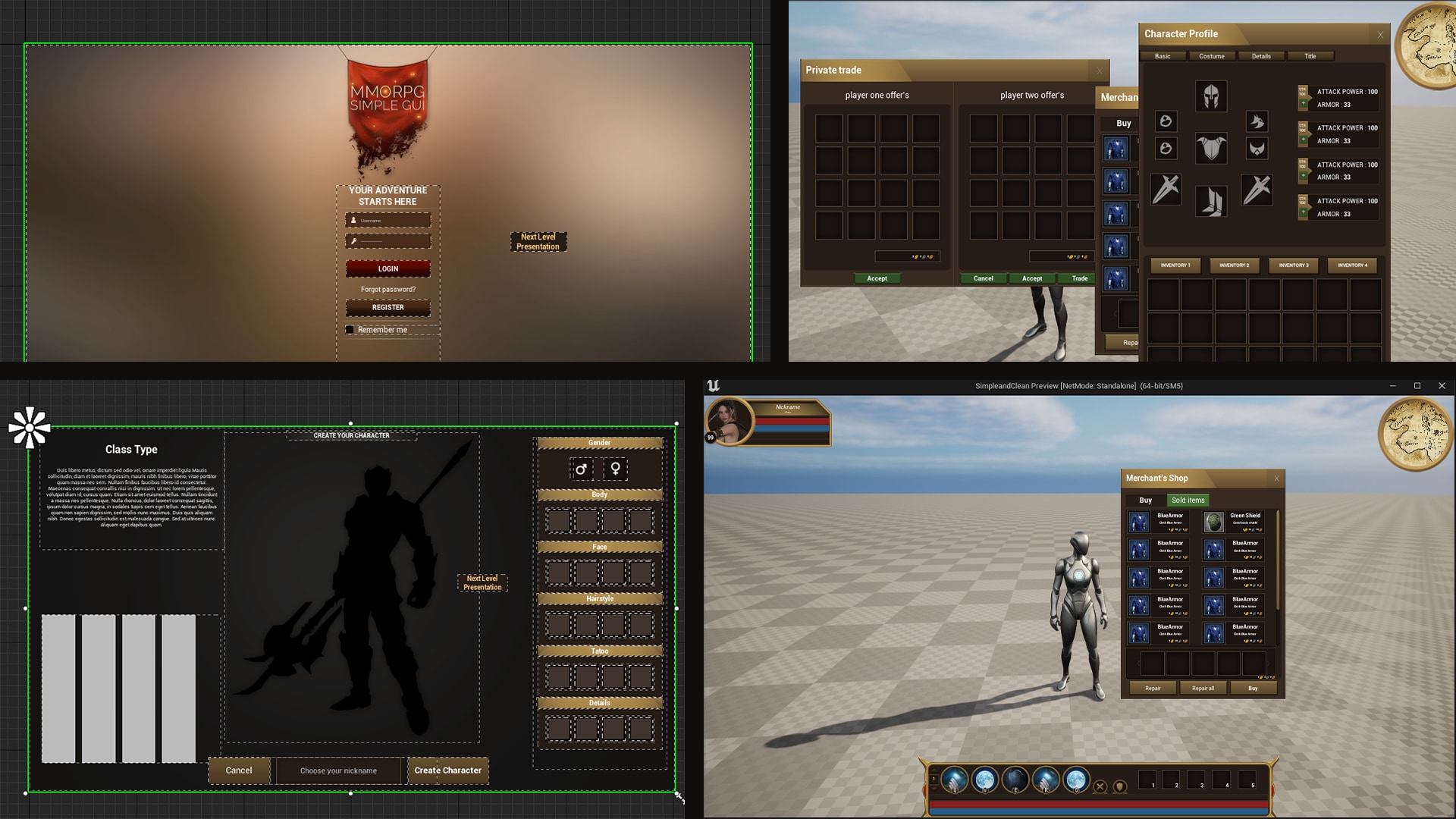 SIMPLE&CLEAN MMORPG FULL UI – ASSET CLOUD SIMPLE&CLEAN MMORPG FULL UI – ASSET CLOUD